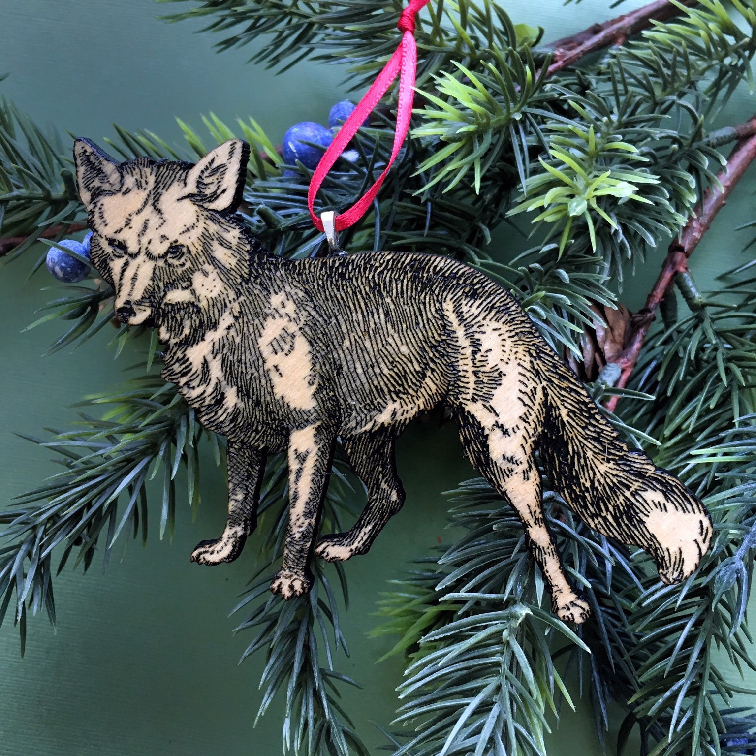 Fox Ornament Antique Fox Gift Fox Lover Gift Hostess Gift - Etsy