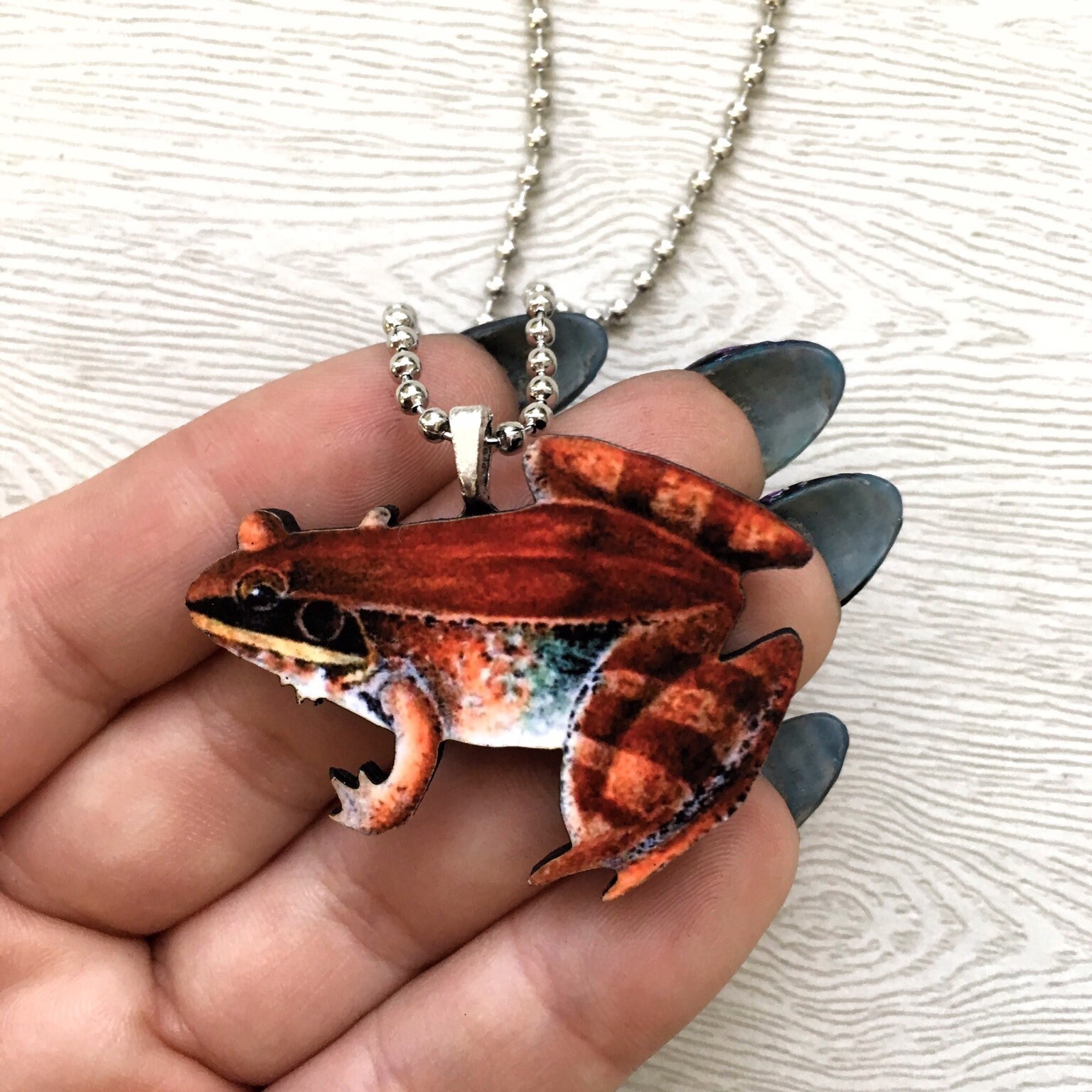 Red Frog Necklace Frog Jewelry Toad Witch Necklace Weird | Etsy
