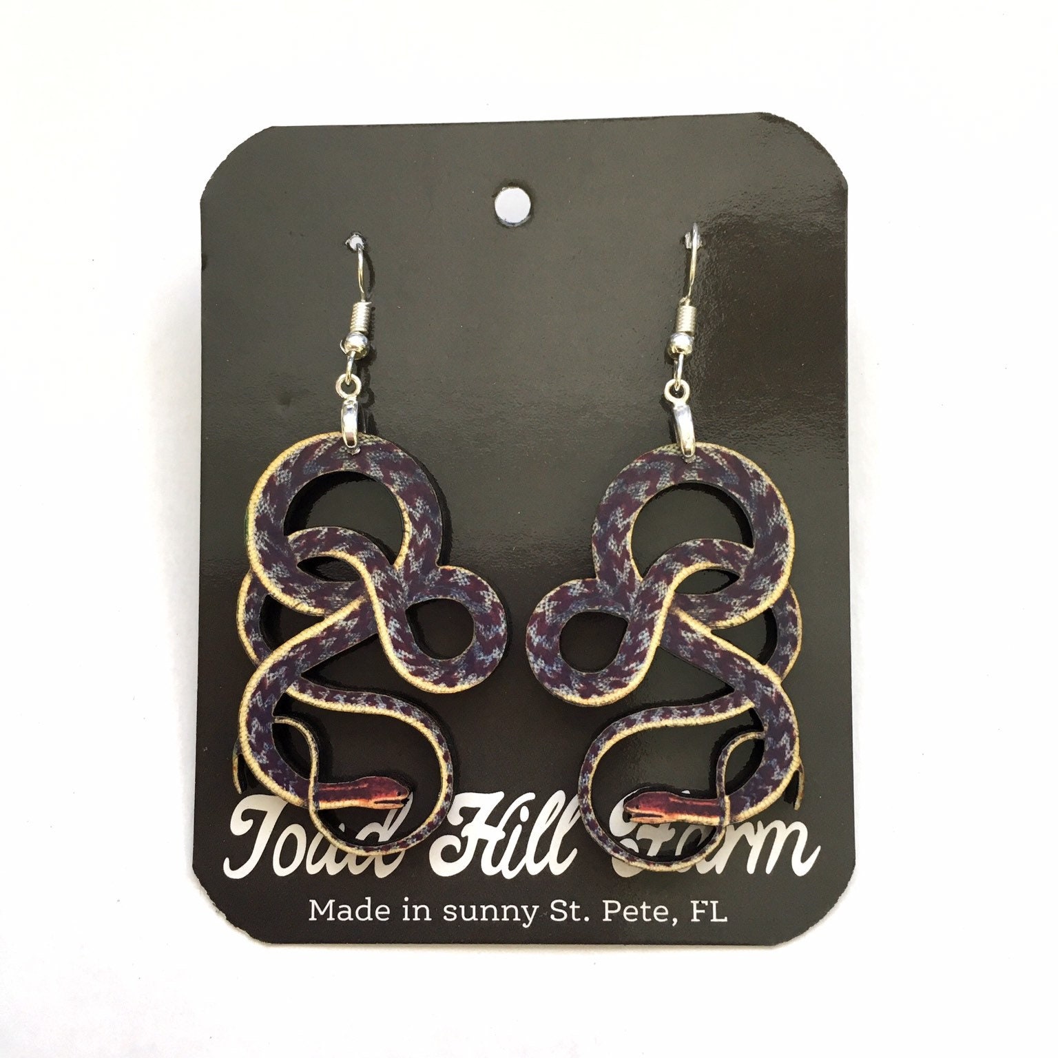 Large Snake Earrings Python Serpent Witch Earrings Weird - Etsy