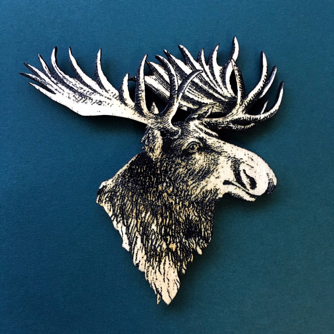 Moose Decor, Moose Magnet, Antique Moose Gift, New Hampshire Gift ...