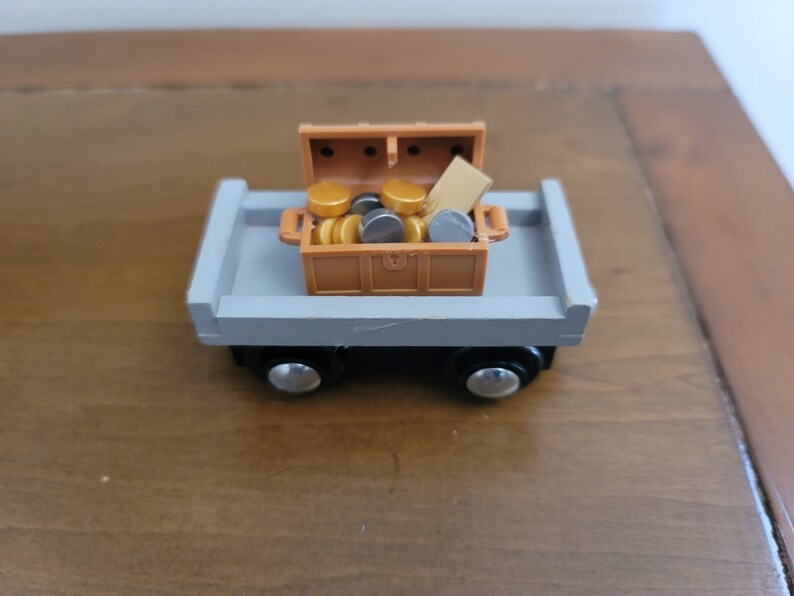 Wooden Train Treasure Cargo Car - Etsy