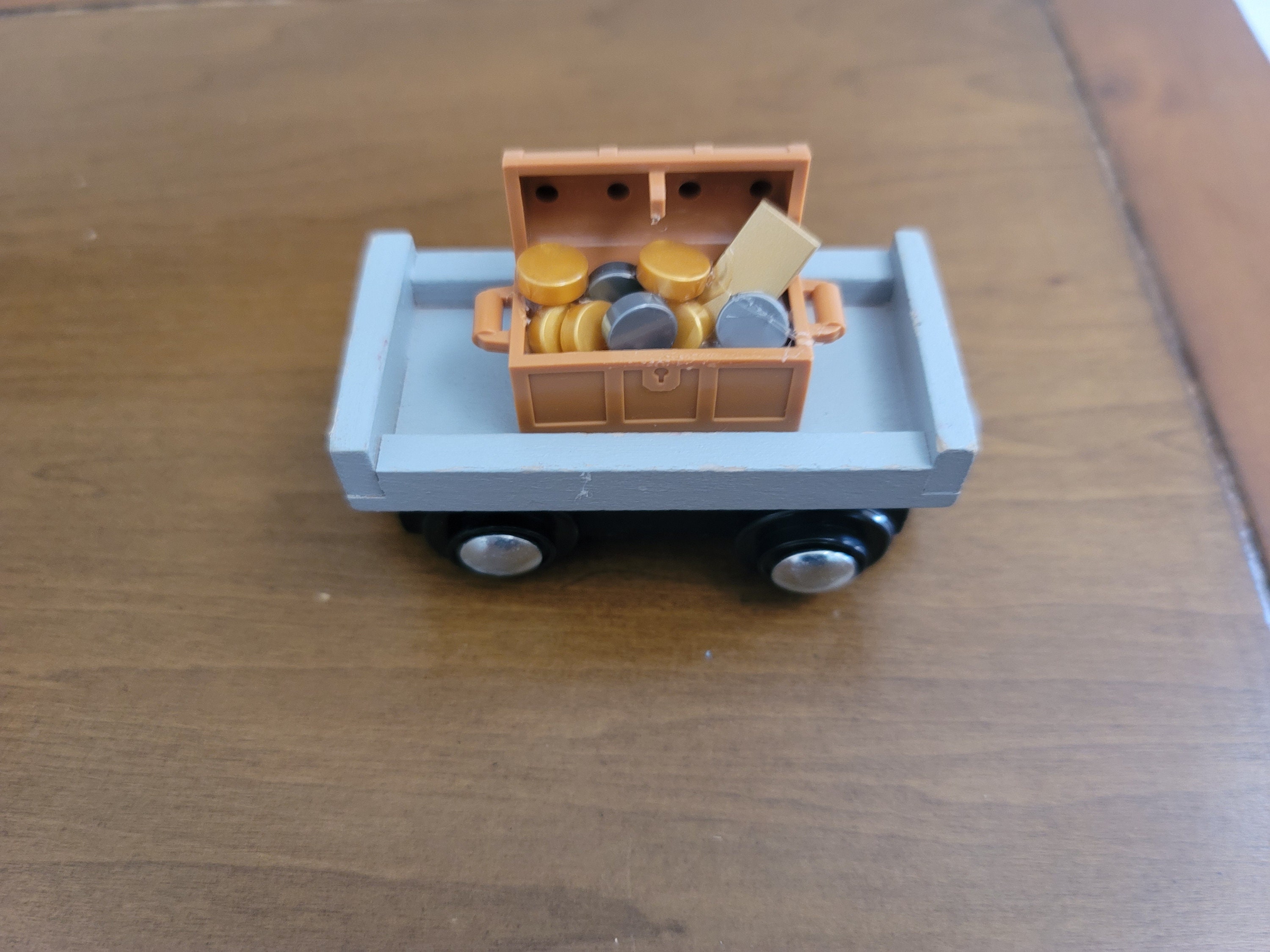 Wooden Train Treasure Cargo Car - Etsy