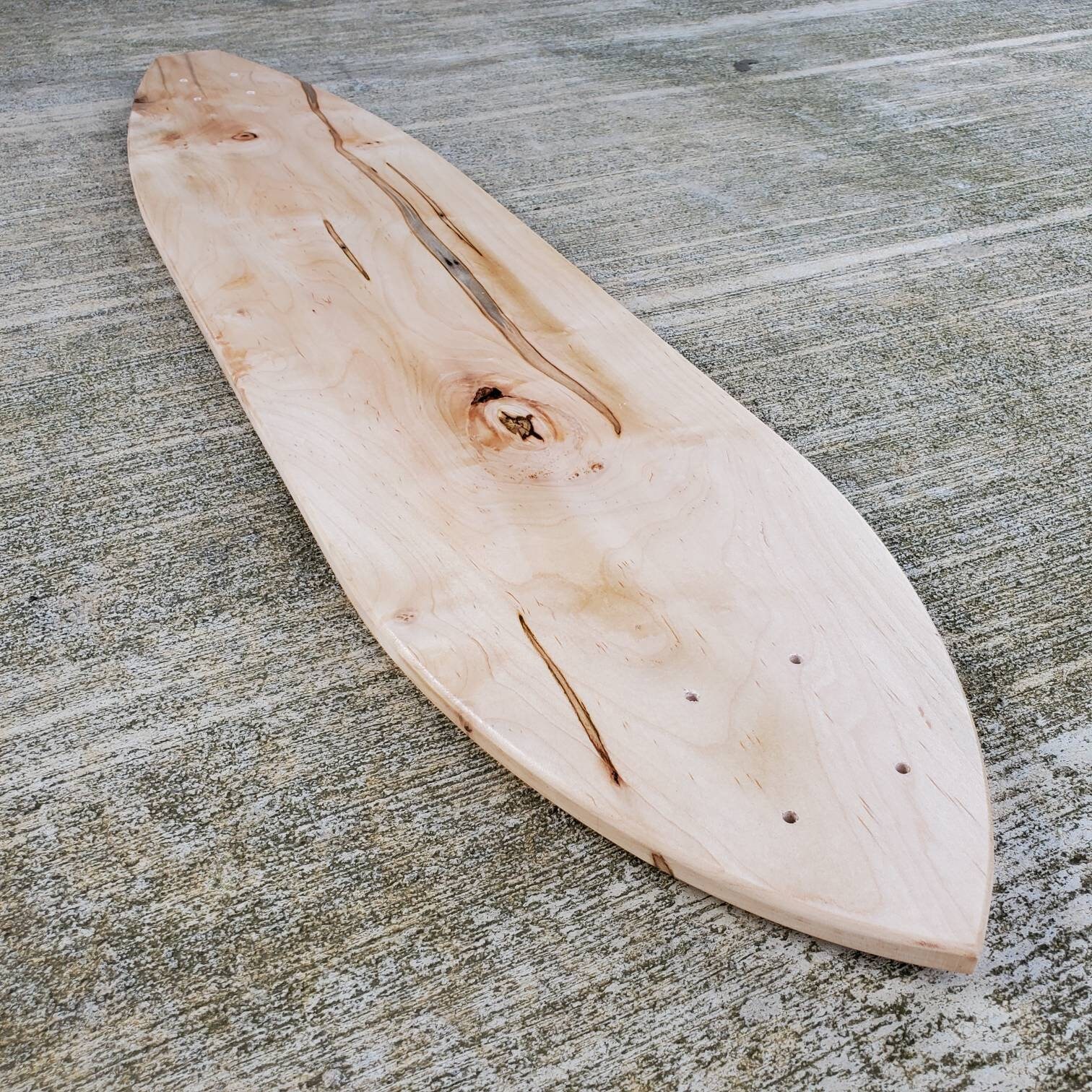 Cruising Longboard Deck // FREE SHIPPING // Solid Hardwood Plank Style ...