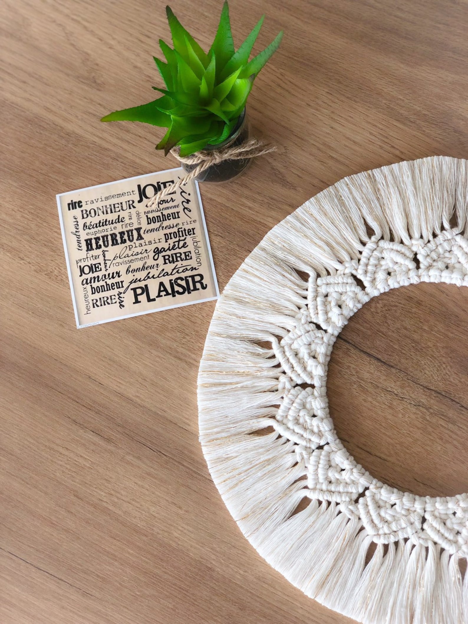 Couronne Macramé / Macramé rond mural - Etsy France