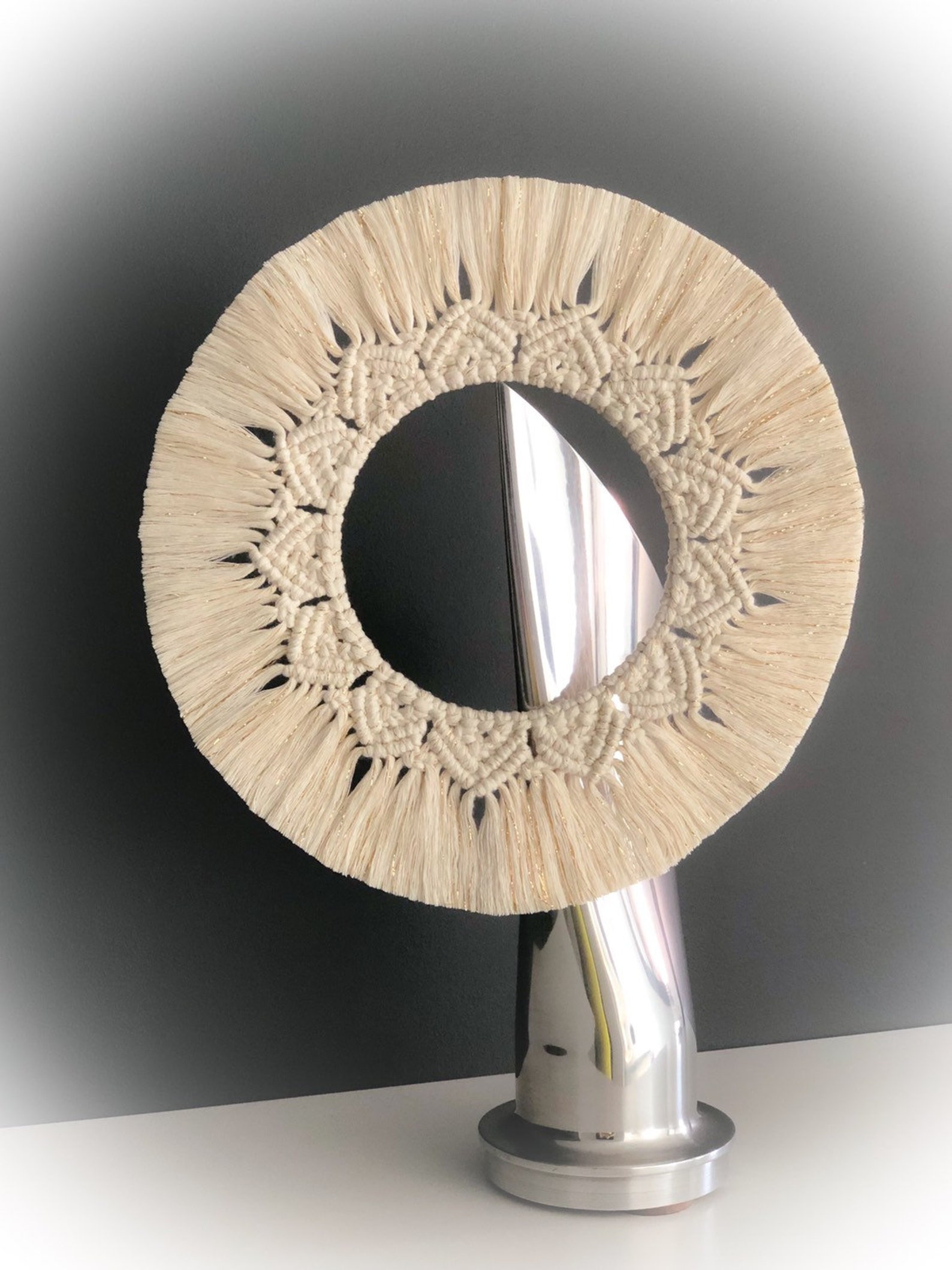 Couronne Macramé / Macramé rond mural | Etsy France