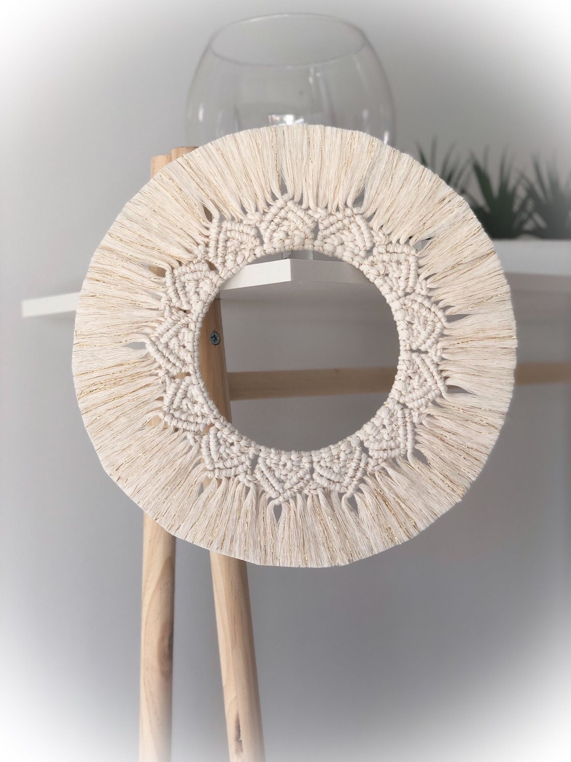 Couronne Macramé / Macramé rond mural - Etsy France