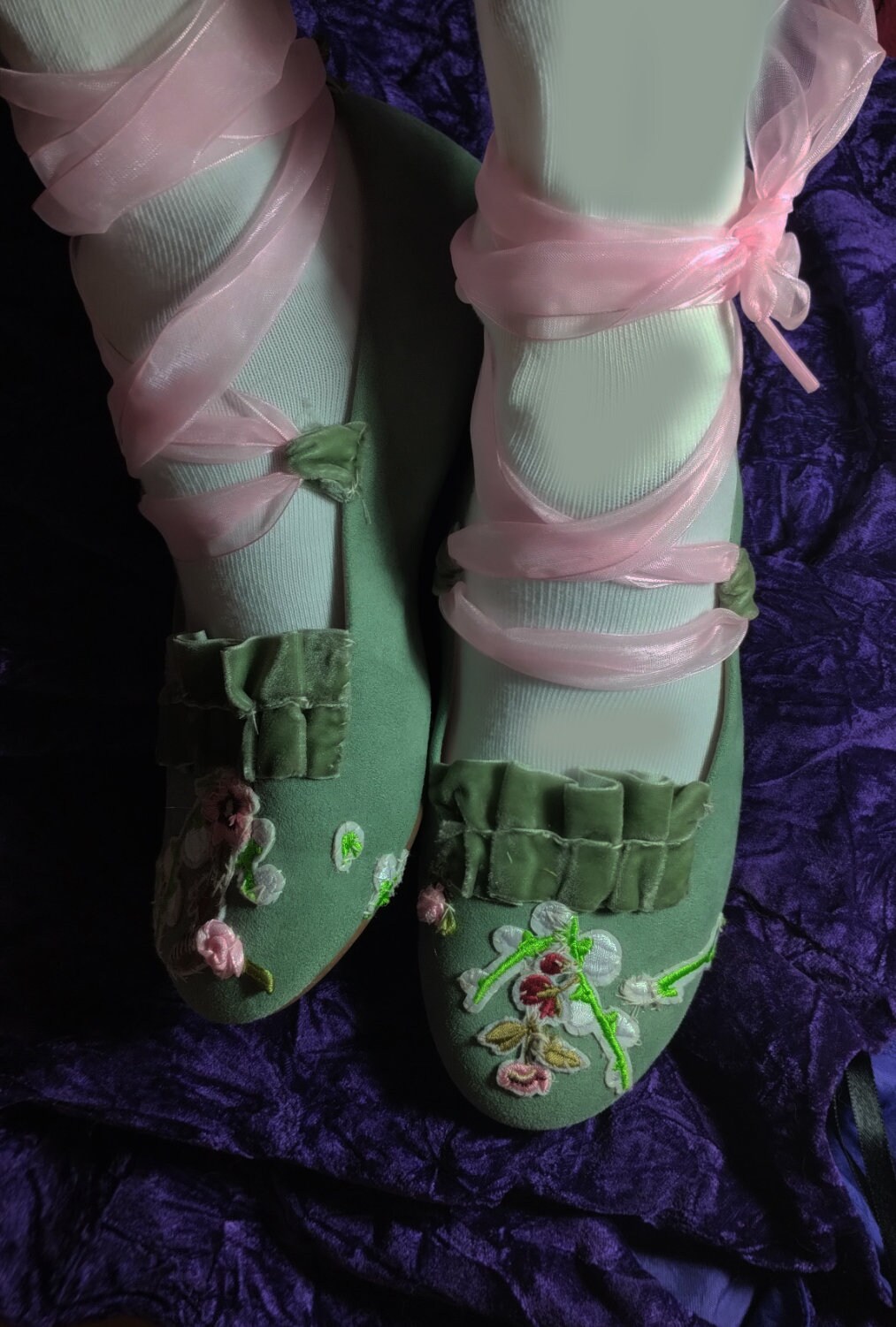 Regency Style Shoes With Embroidery - Etsy
