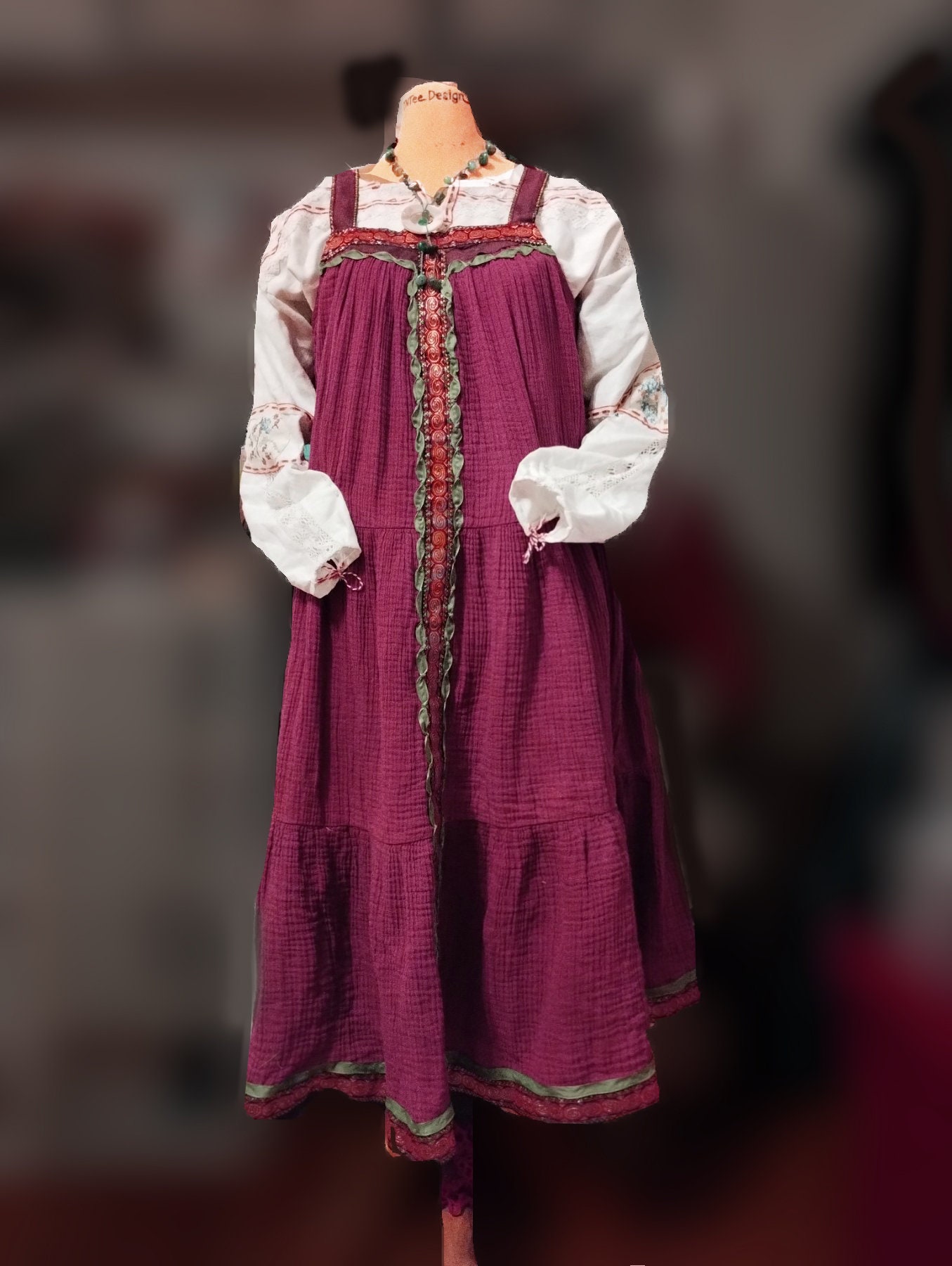Slavic Russian Traditional Sarafan Dress Handmade - Etsy