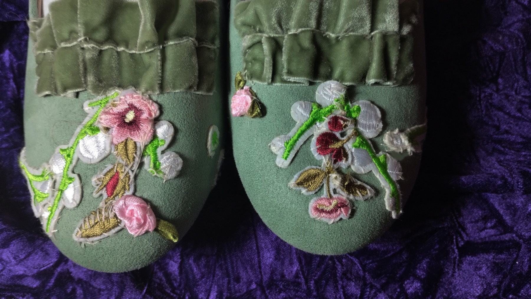 Regency Style Shoes With Embroidery - Etsy