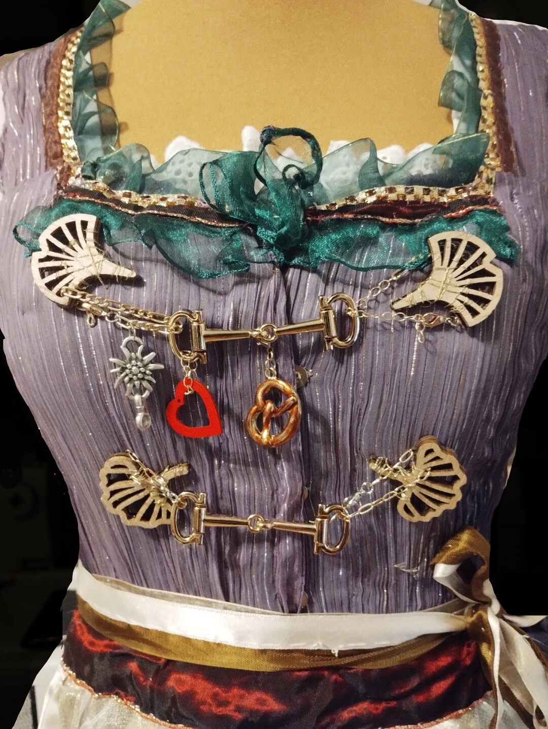 Dirndl Dress "lila", Mhistorically Inspired, 4 Parts, With Boned Corset ...