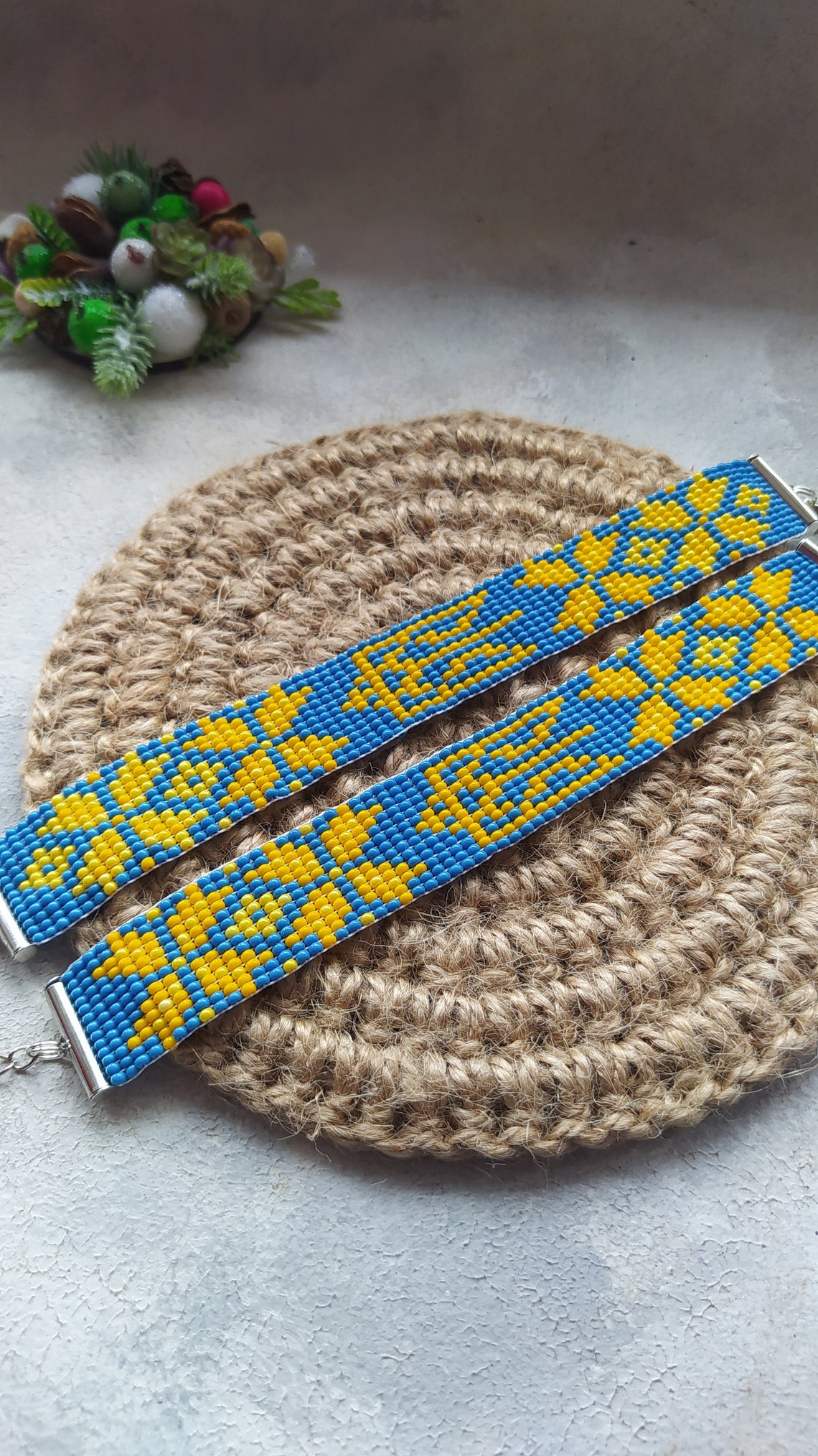 Patriotic Bracelet Ukrainian Flag Bracelet Beaded Bracelet - Etsy