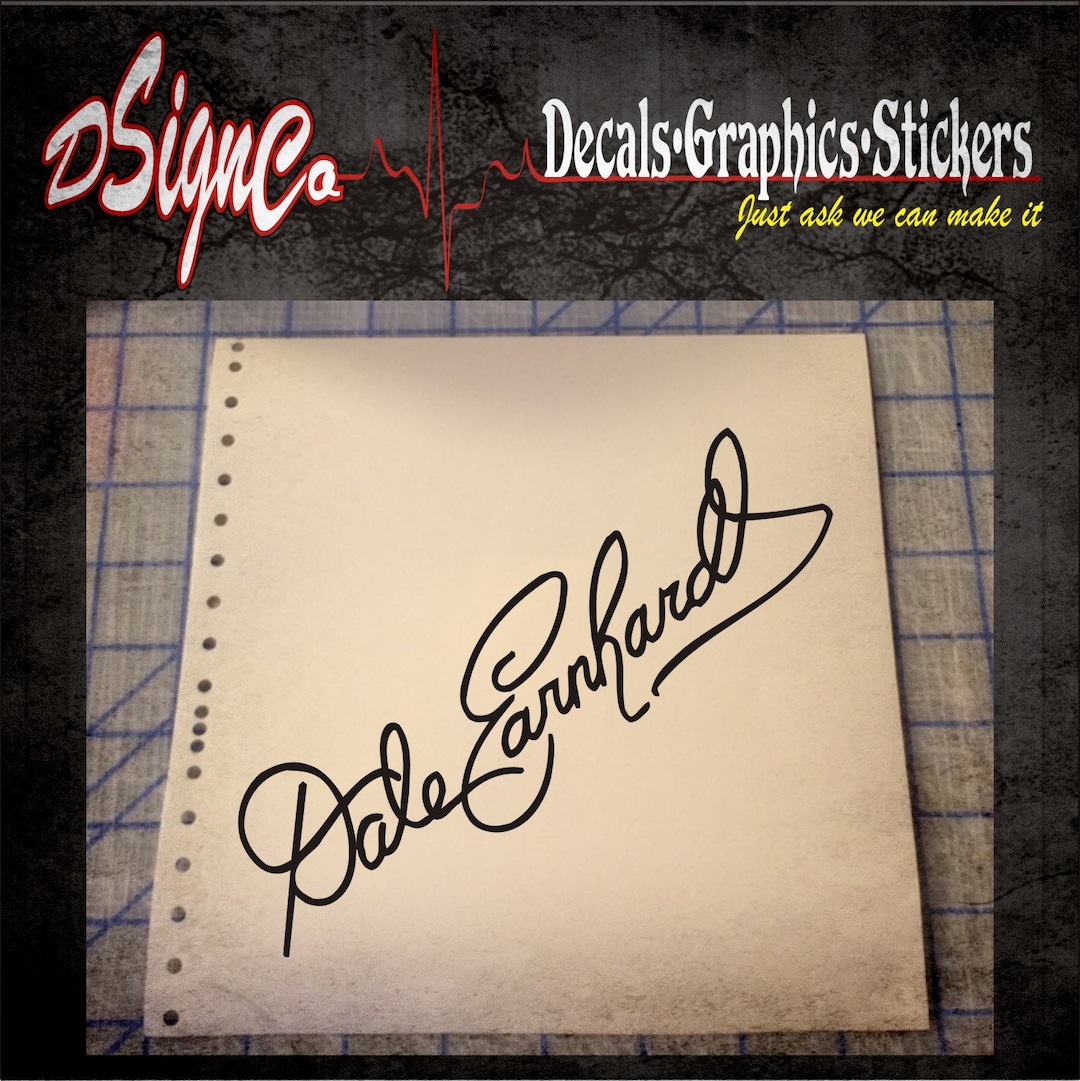 Dale Earnhardt Vinyl Decal Sticker - Etsy