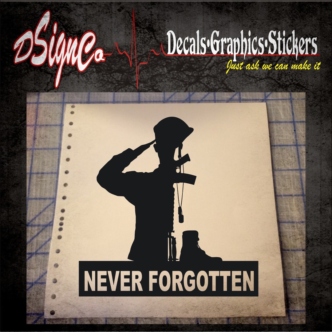 Never Forgotten Vinyl Decal Sticker - Etsy