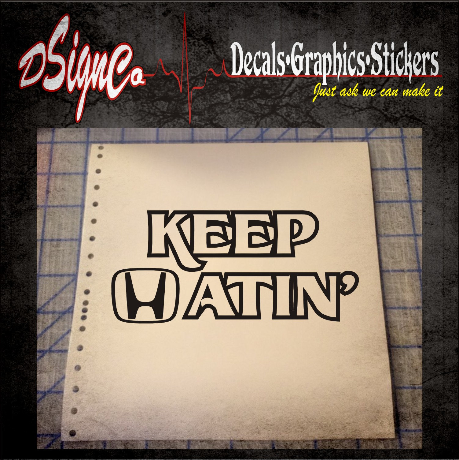 Keep Hatin Vinyl Decal Sticker - Etsy