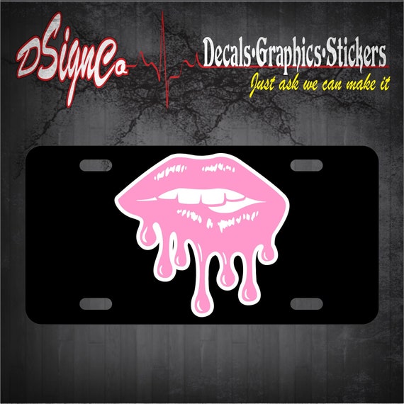 Dripping Lips License Plate | Etsy
