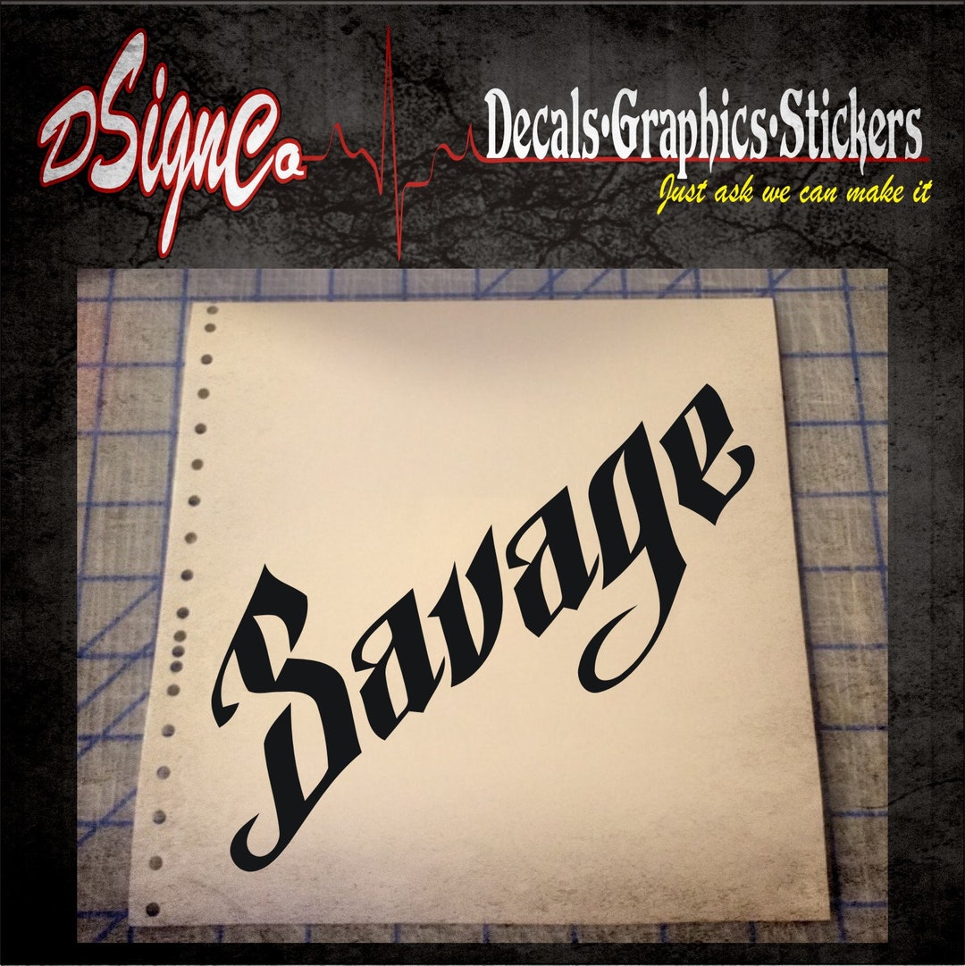Savage Vinyl Decal Sticker - Etsy