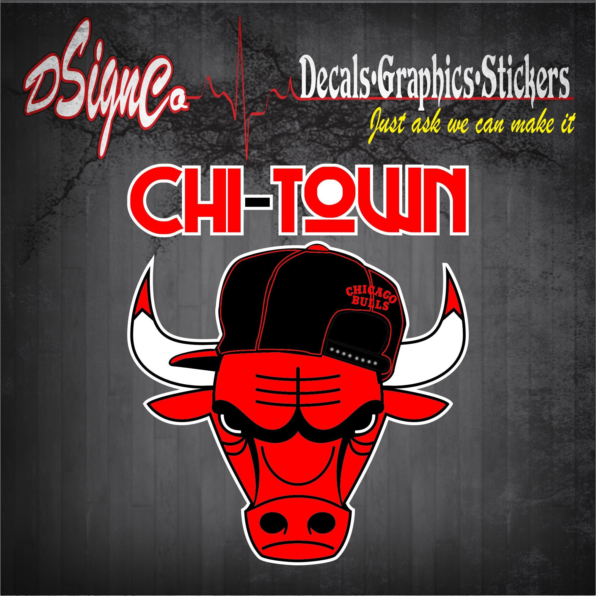 Chicago Bulls Vinyl Decal Sticker - Etsy