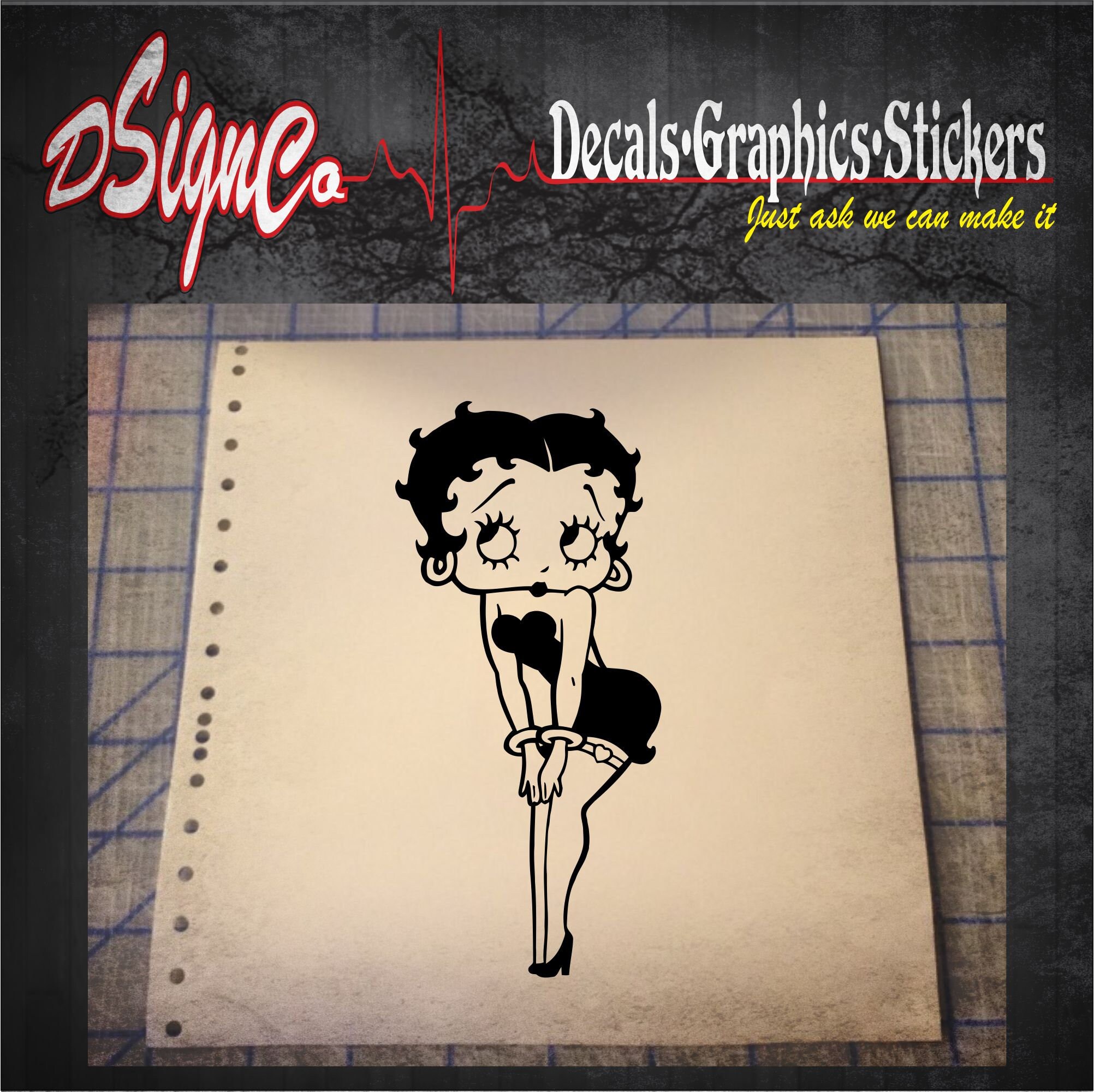 Betty Boop Vinyl Decal Sticker - Etsy