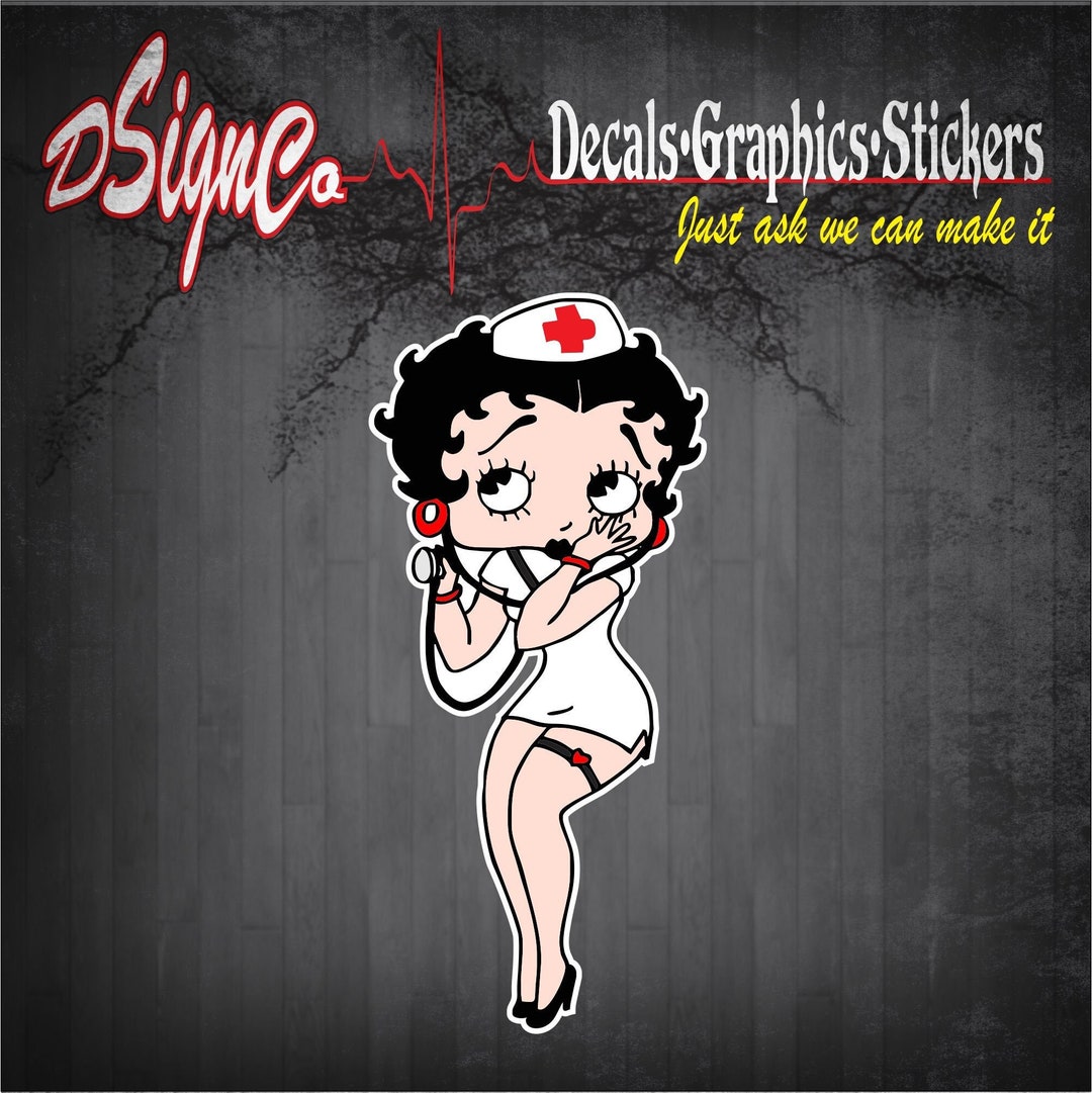 Nurse Betty Boop Vinyl Decal Sticker - Etsy