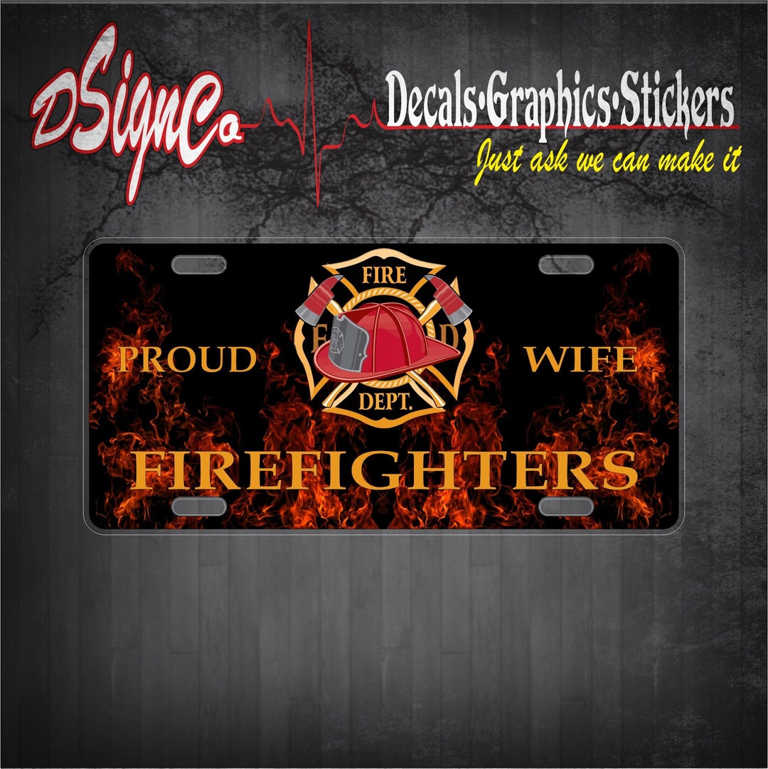 Firefighters Wife License Plate - Etsy