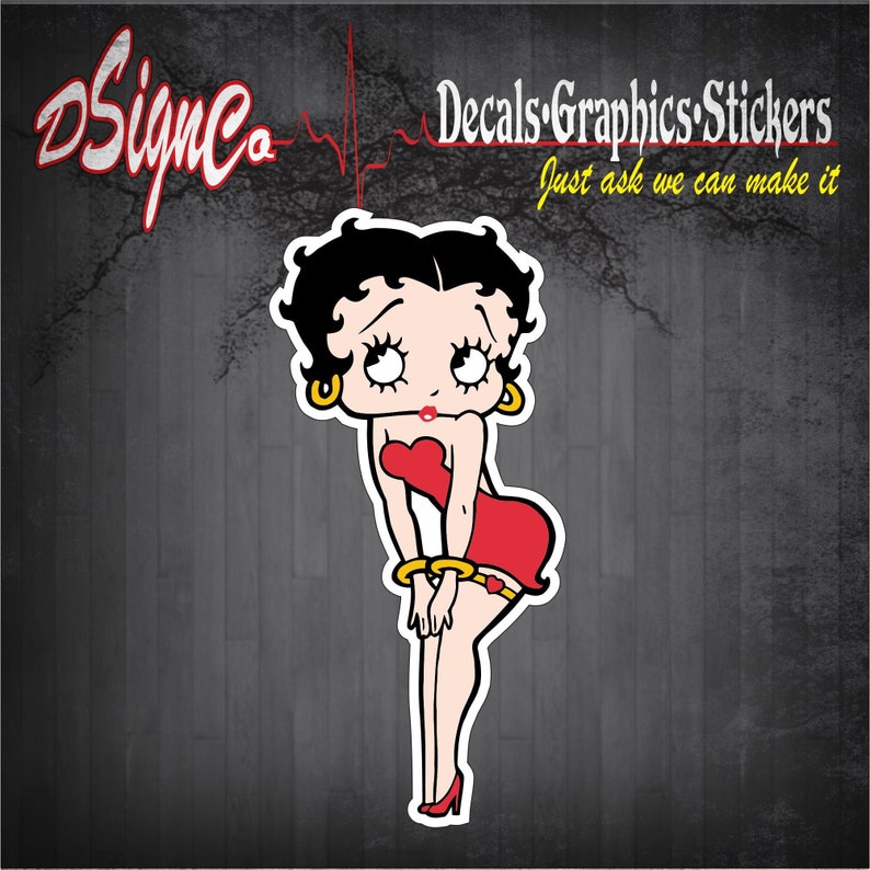 Betty Boop Vinyl Decal Sticker - Etsy
