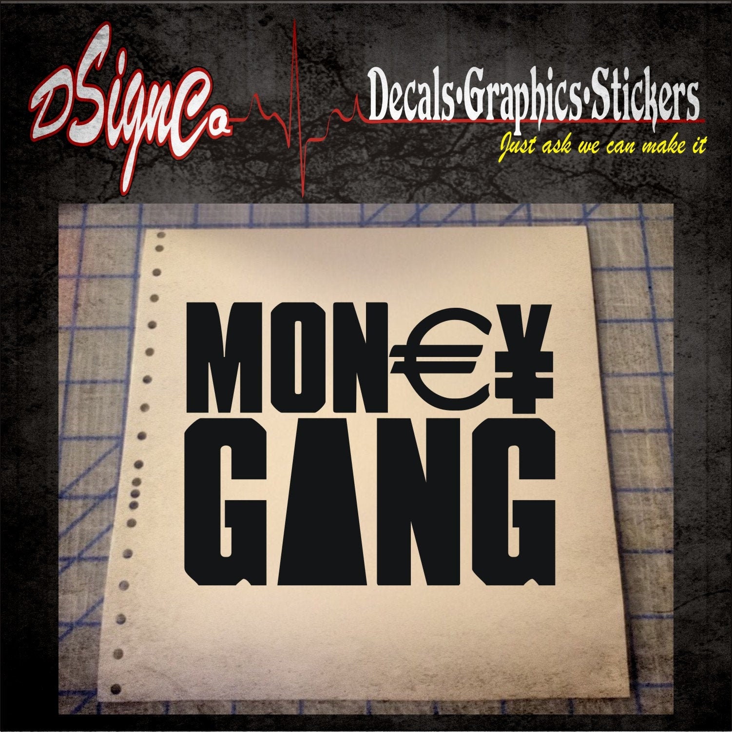 Money Gang Vinyl Decal Sticker - Etsy