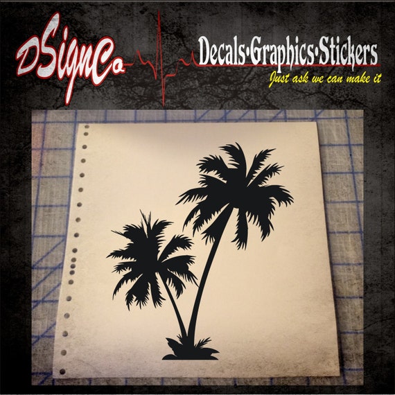 Palm Tree Vinyl Decal Sticker - Etsy UK