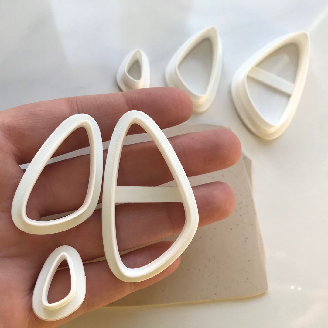 Triangular Cutters for Modeling Clay, Set With Two Cutters, Thick ...