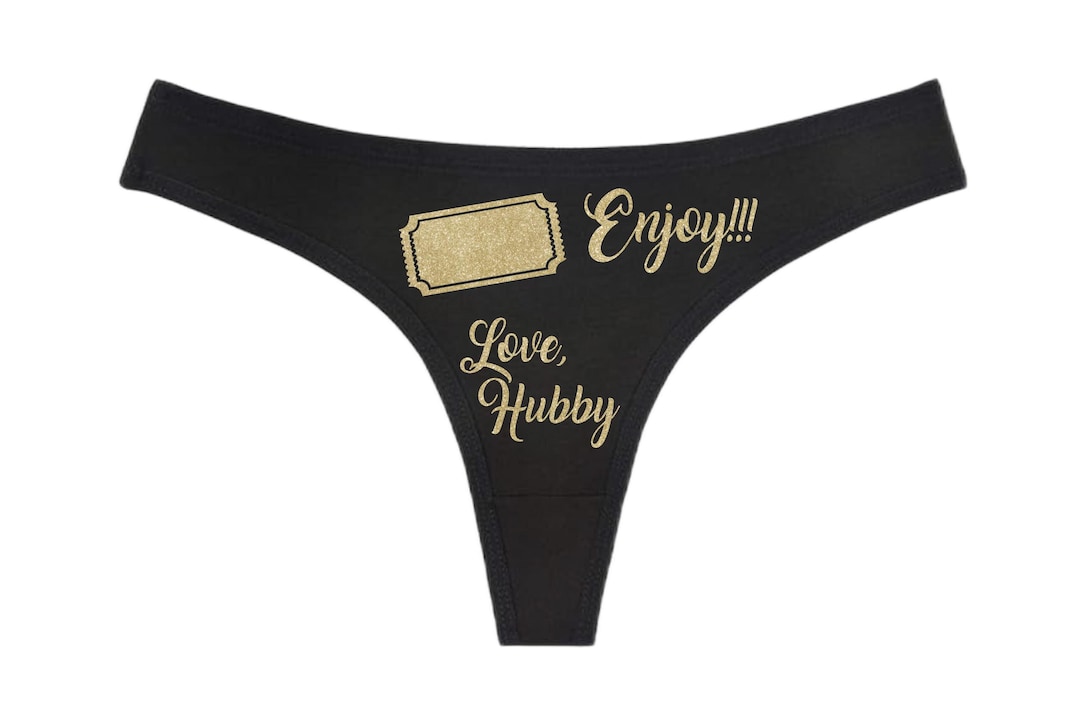GOLDEN TICKET Enjoy Love Hubby - Black Thong - Hotwife Swingers Mfm Threesome Cuckold Hot Wife ...
