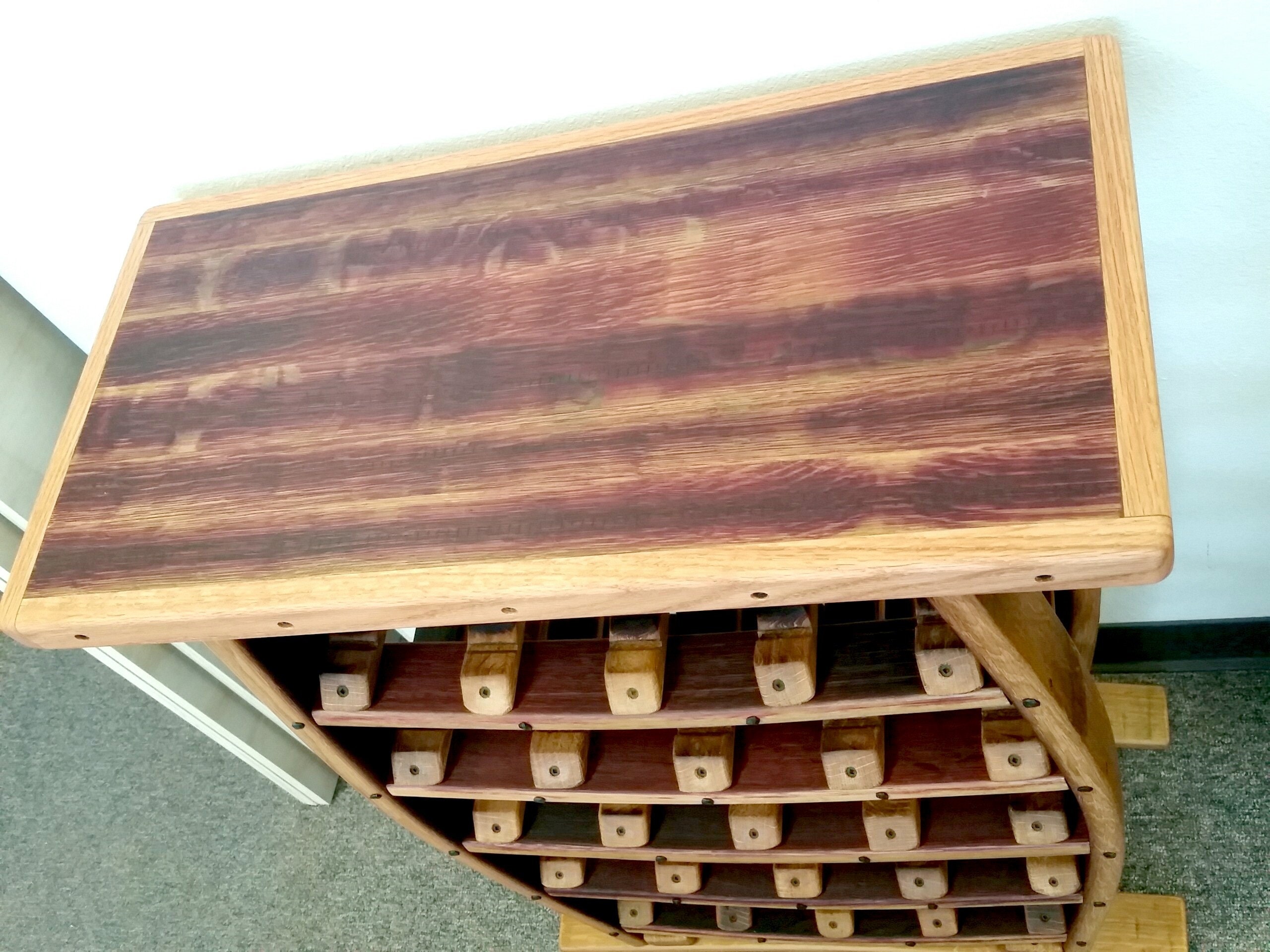 Farmhouse/chic/rustic Hand Crafted Wine Rack From Retired Wine Barrels ...