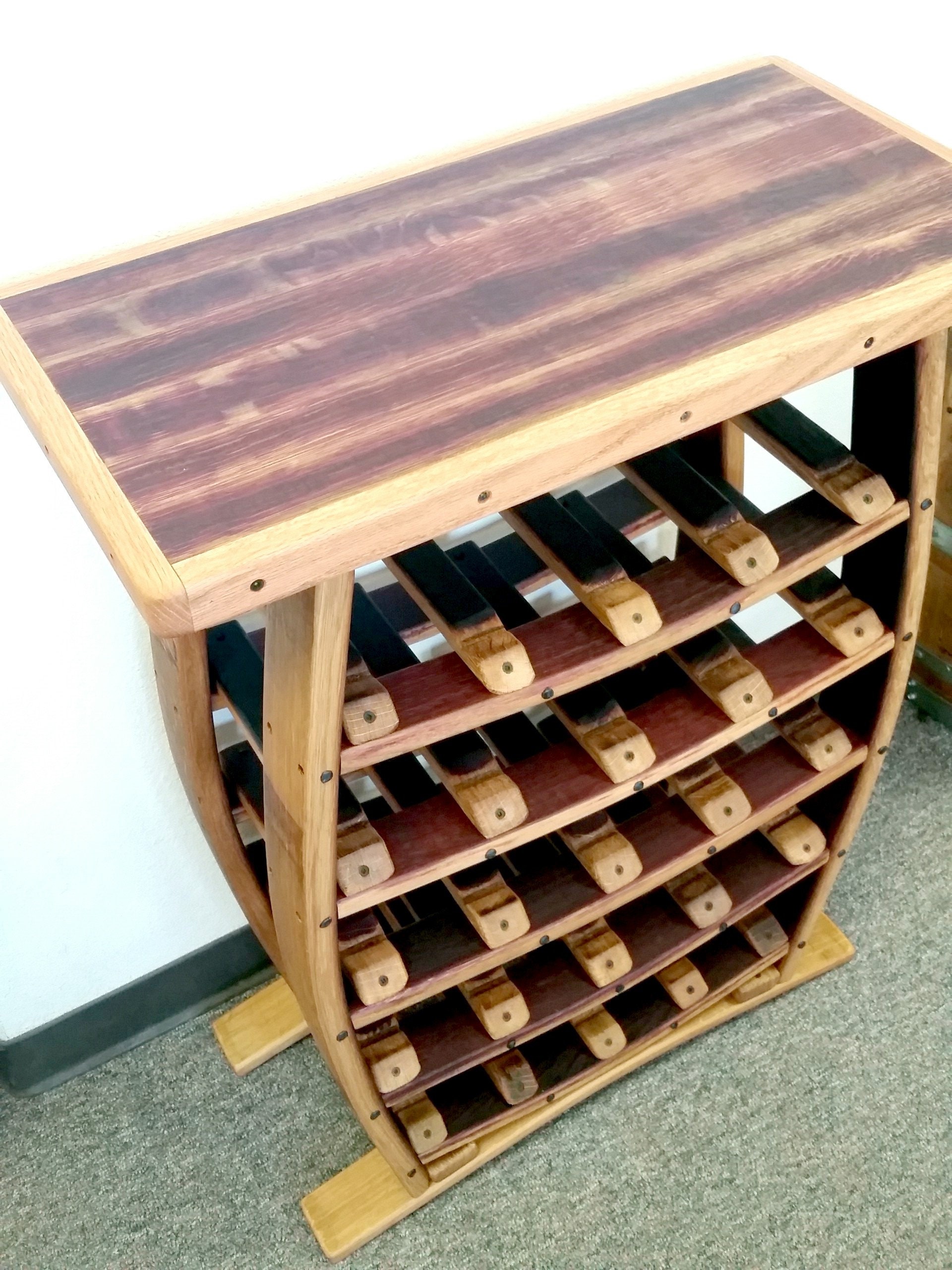 Farmhouse/chic/rustic Hand Crafted Wine Rack From Retired Wine Barrels ...