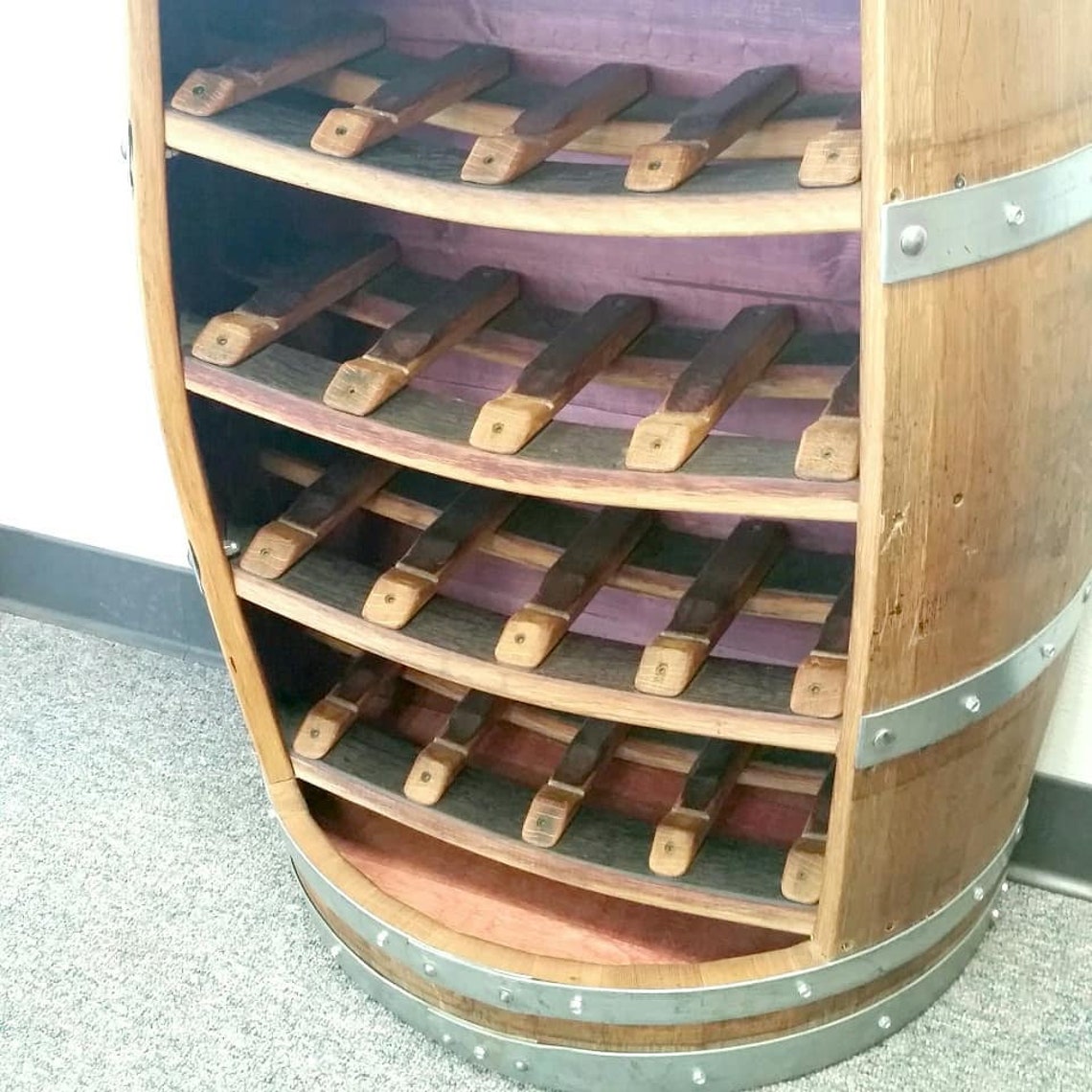 Half Barrel Wine Rack - Etsy