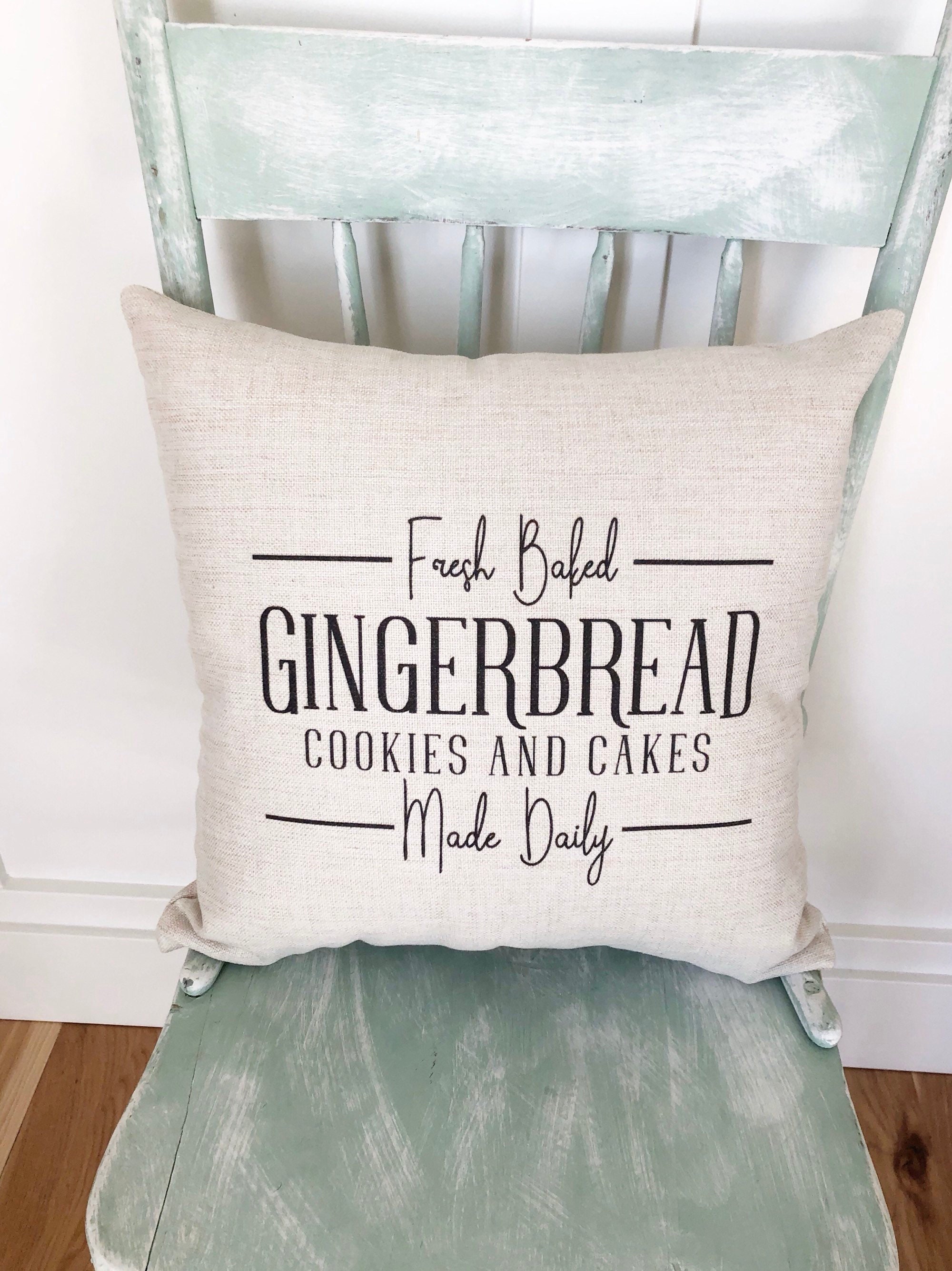 Gingerbread Decor Pillow Cover Christmas Pillows - Etsy
