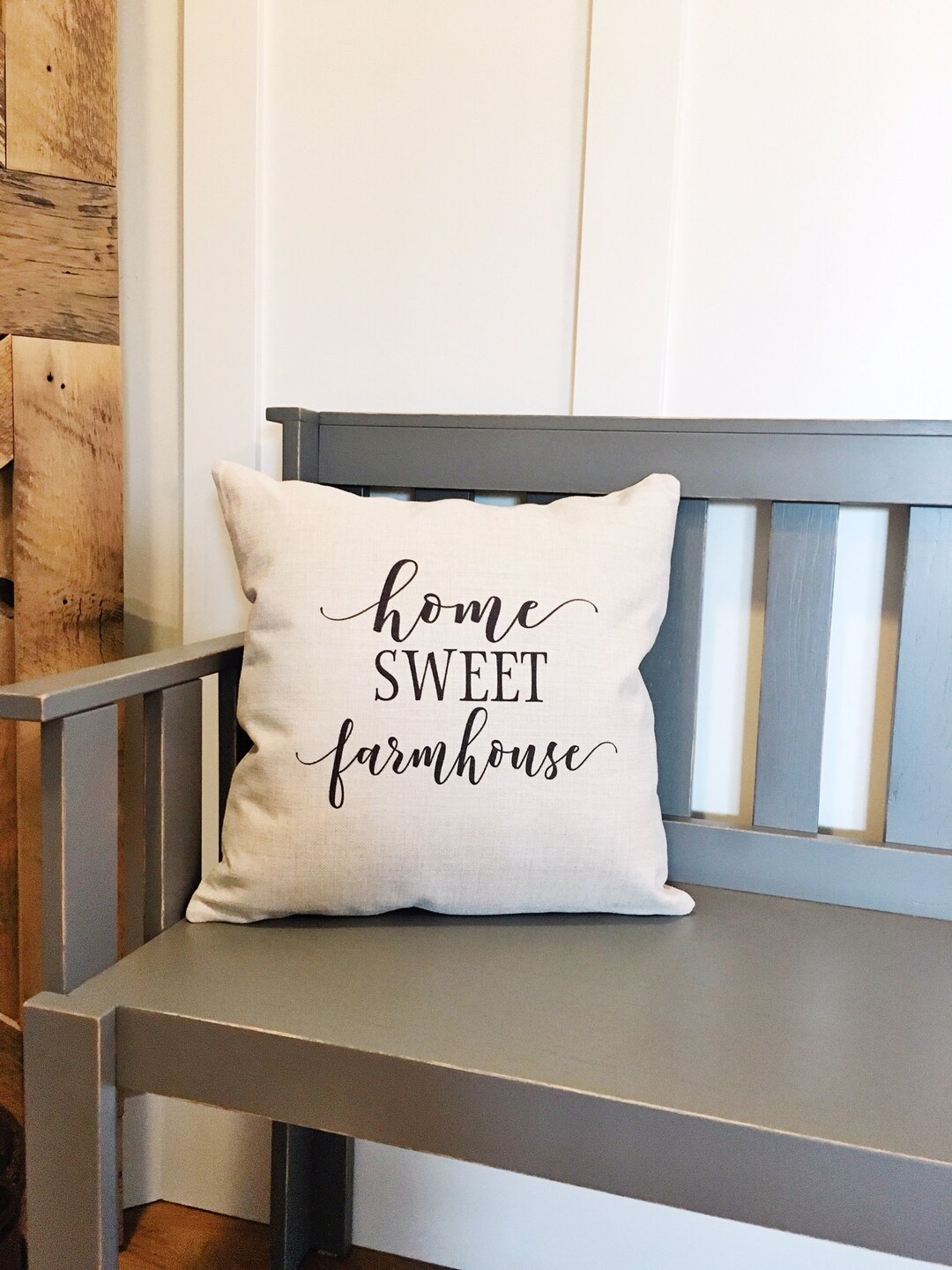 Home Sweet Farmhouse Pillows - Farmhouse Pillow Cover - Linen Pillow ...