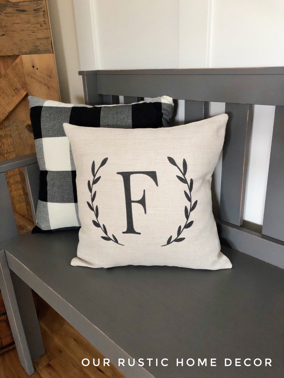 Wedding Gift Initial Pillow Cover -personalized Letter Pillow Cover ...