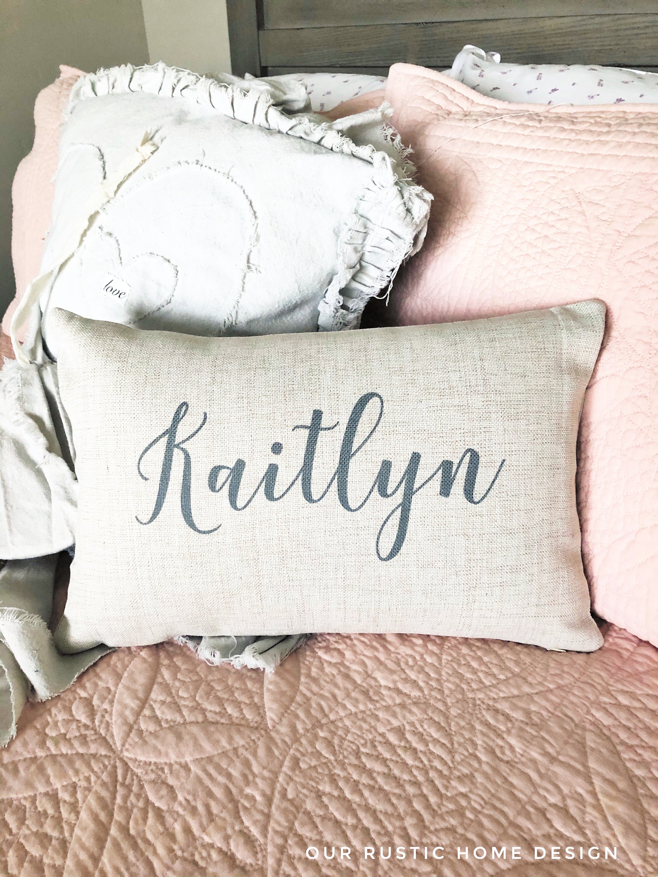 Personalized Name Pillow Cover Personalized Girl Name Pillow - Etsy