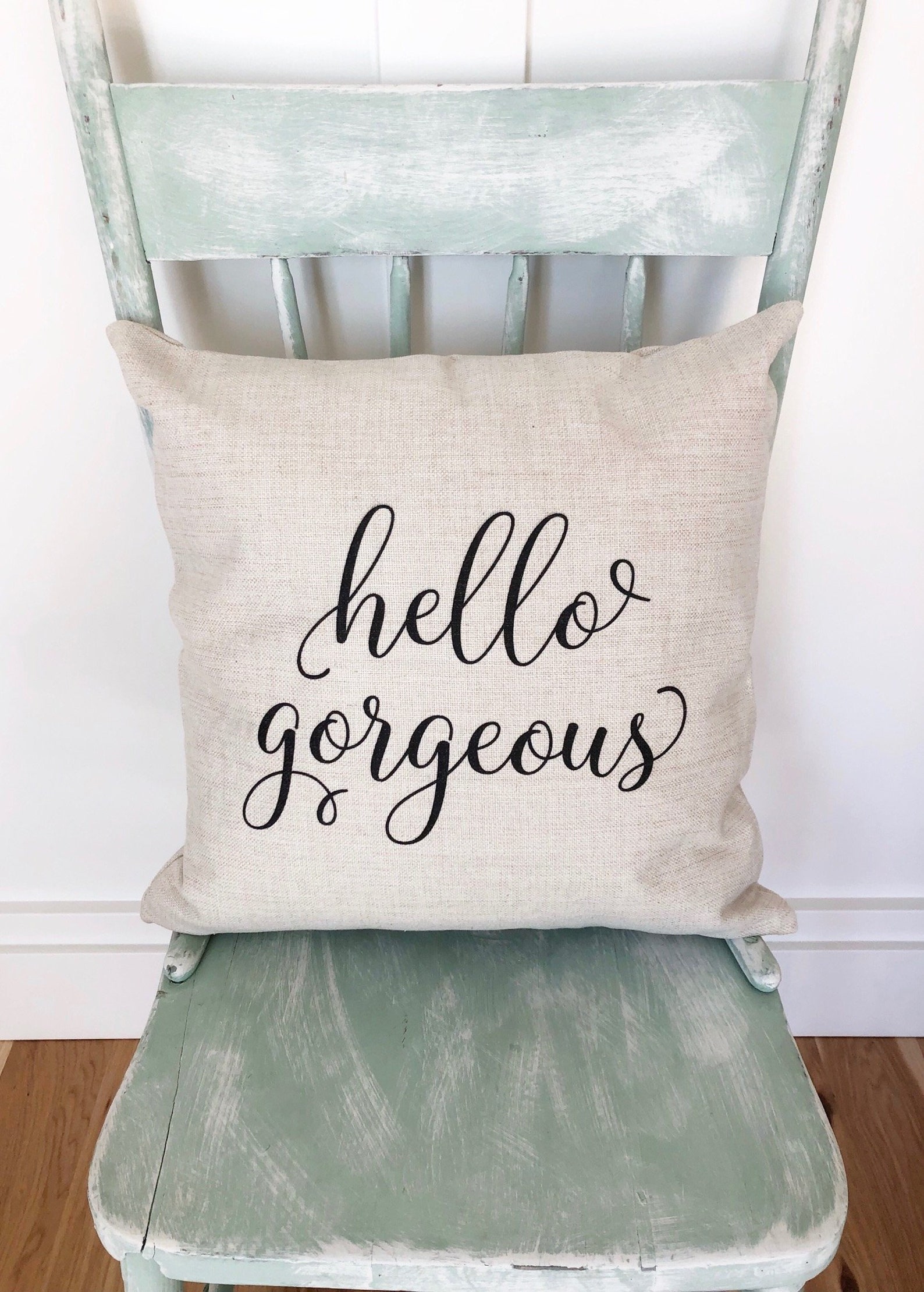Hello Gorgeous Pillow Cover Girls Bedroom Decor 20x20 - Etsy