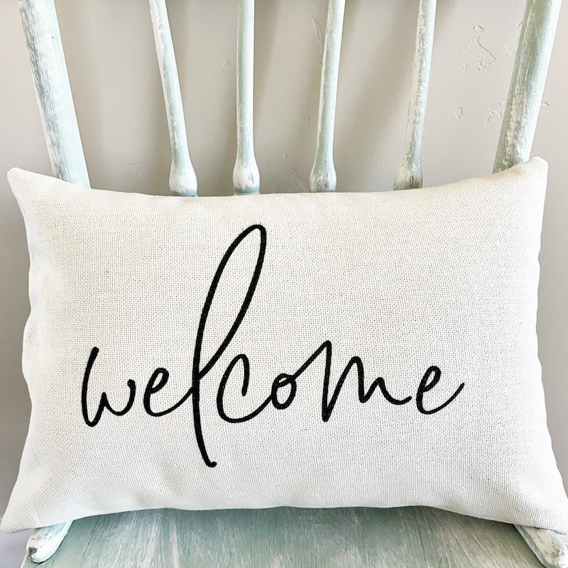 Welcome Pillow - Etsy