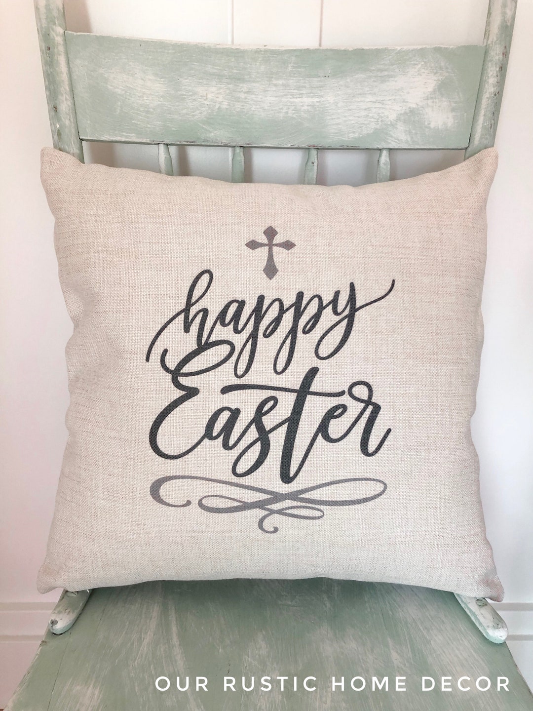 Happy Easter Decor Pillow Cover Easter Decor Cover Spring Pillows ...