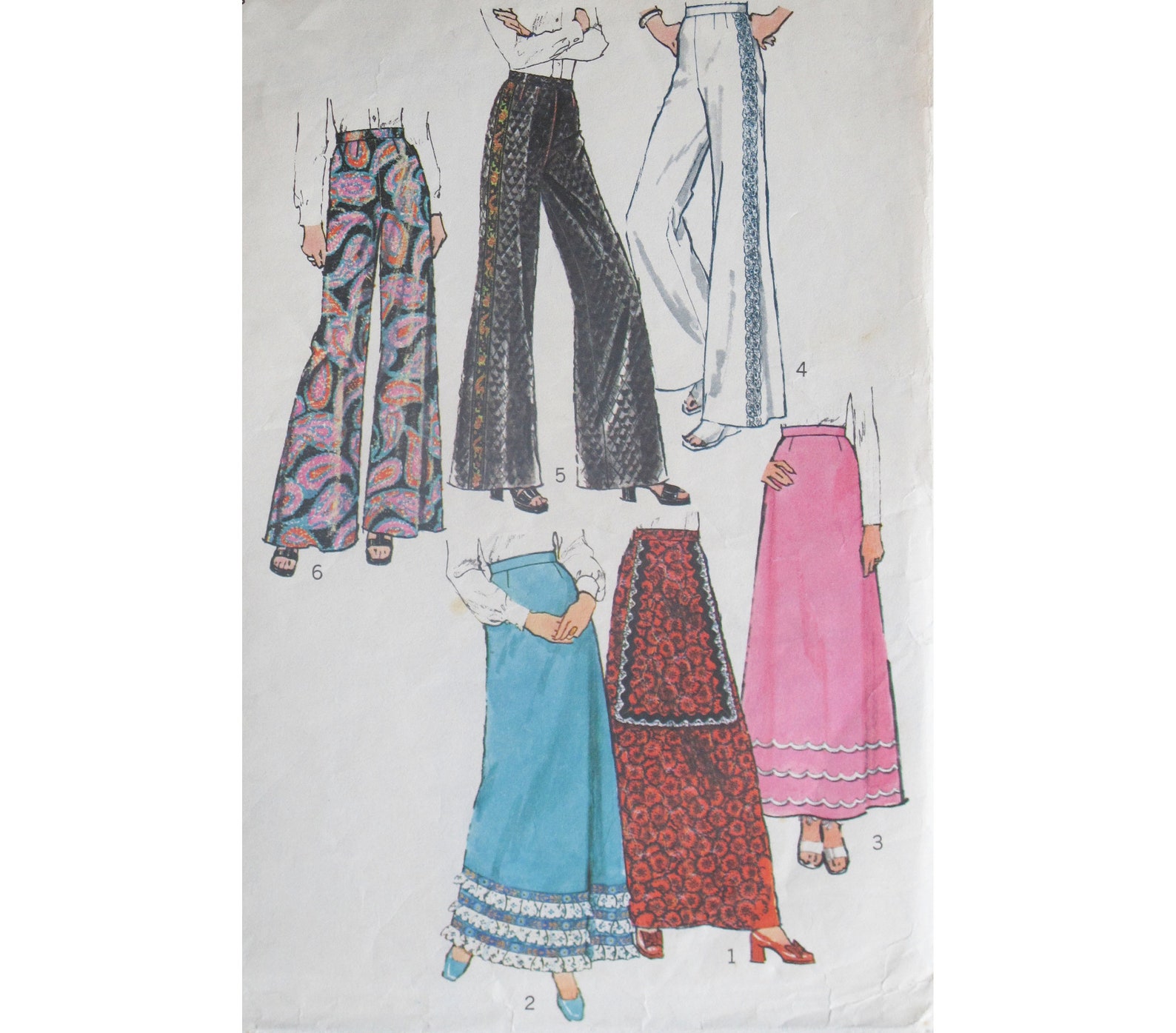 SIMPLICITY 5361 SEWING Pattern : 1973 Disco Pants Flares and A Line ...