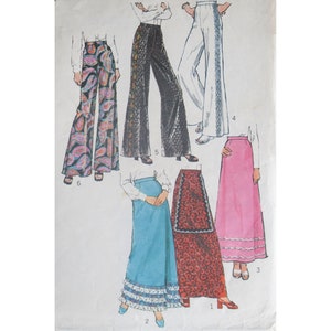 SIMPLICITY 5361 SEWING Pattern : 1973 Disco Pants Flares and A Line ...