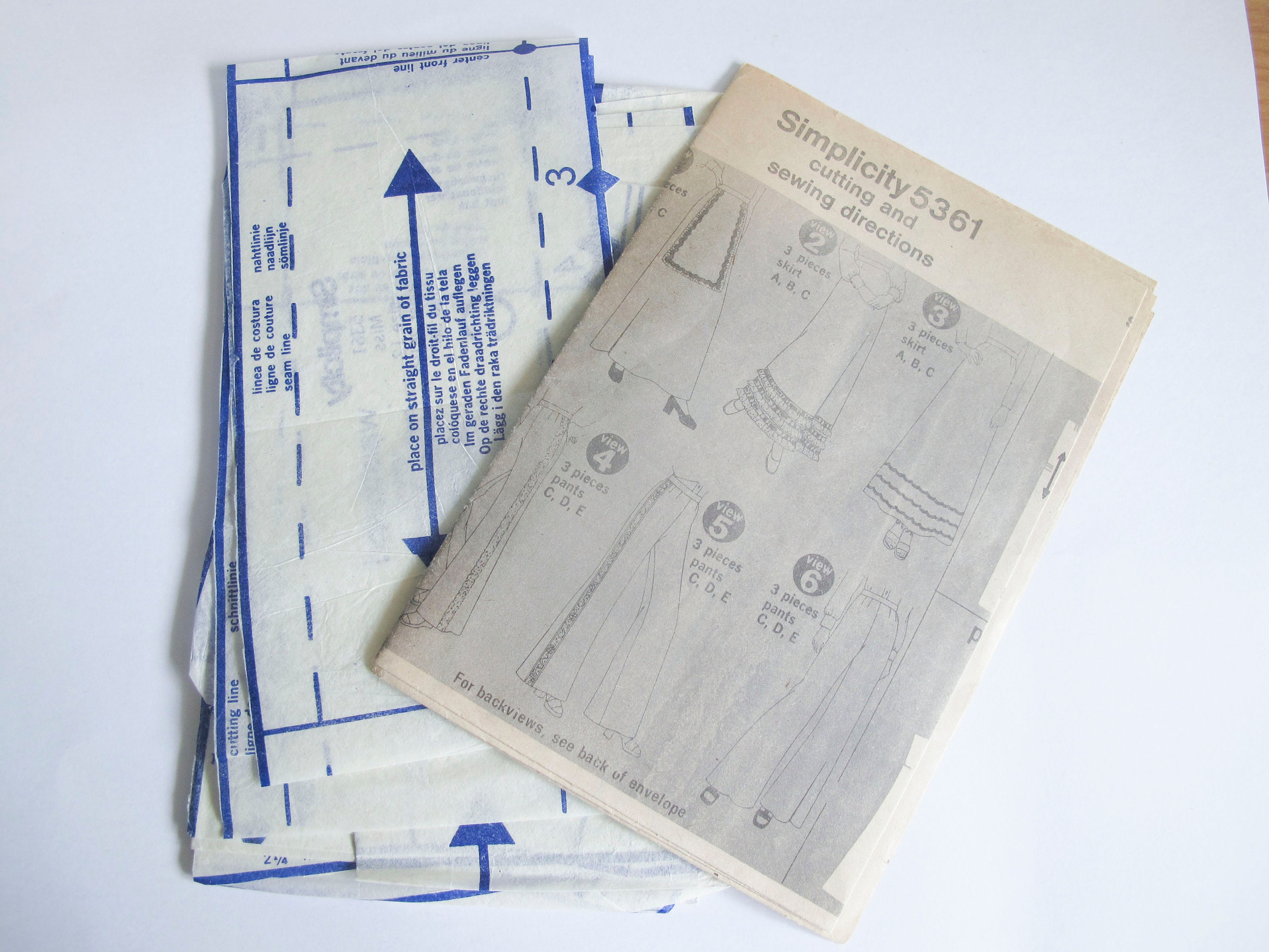 SIMPLICITY 5361 SEWING Pattern : 1973 Disco Pants Flares and A Line ...