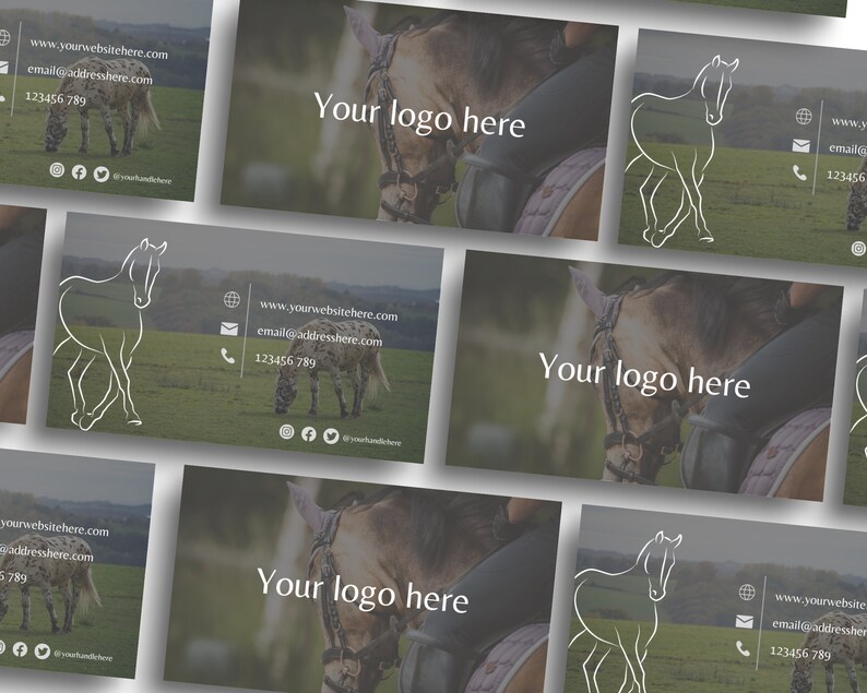 Equestrian Business Card Design, Horse Business Card, Equine Business ...