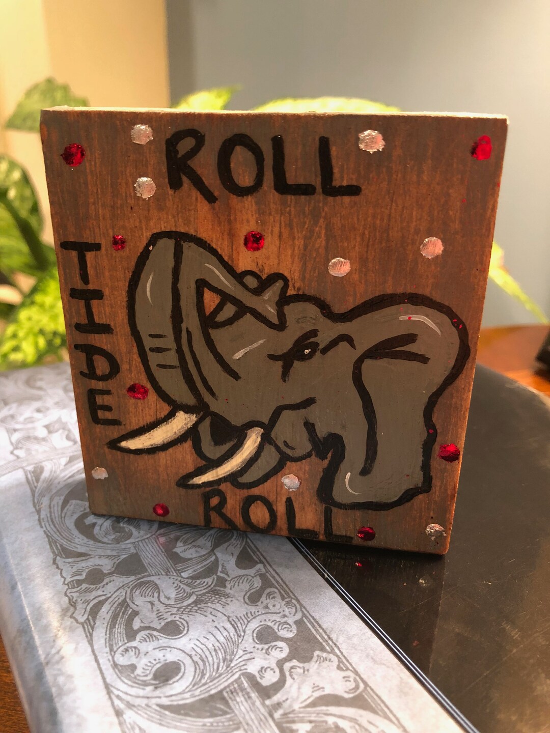 Football Season Roll Tide Roll Team Spirit Elephant Wall - Etsy