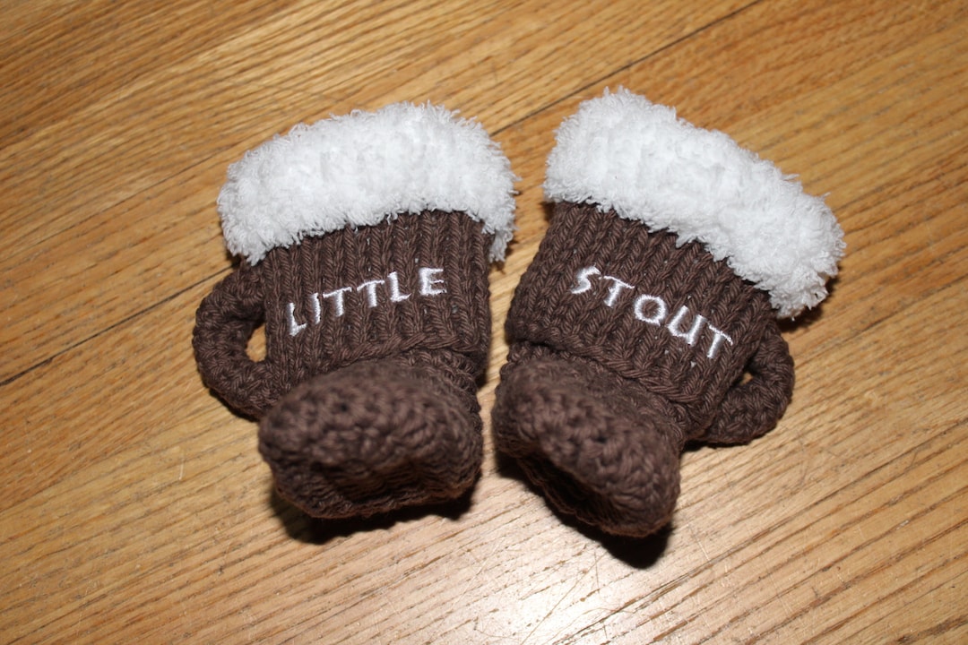 Embroidered Beer Mug Baby Booties "stout Edition" ~ Bier Krug Baby ...