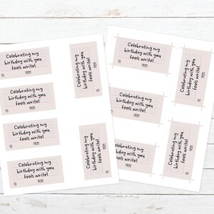 Printable Pencil Birthday Favor Tag DIY Printable Birthday - Etsy