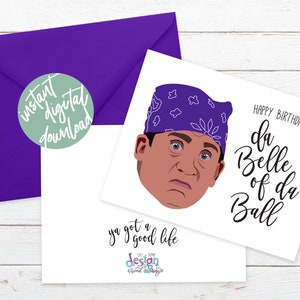 Prison Mike Printable Birthday Card, Instant Download the Office Belle ...
