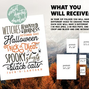 Halloween Printable Sign, Halloween Spooky Wall Decor Print, Trick or ...