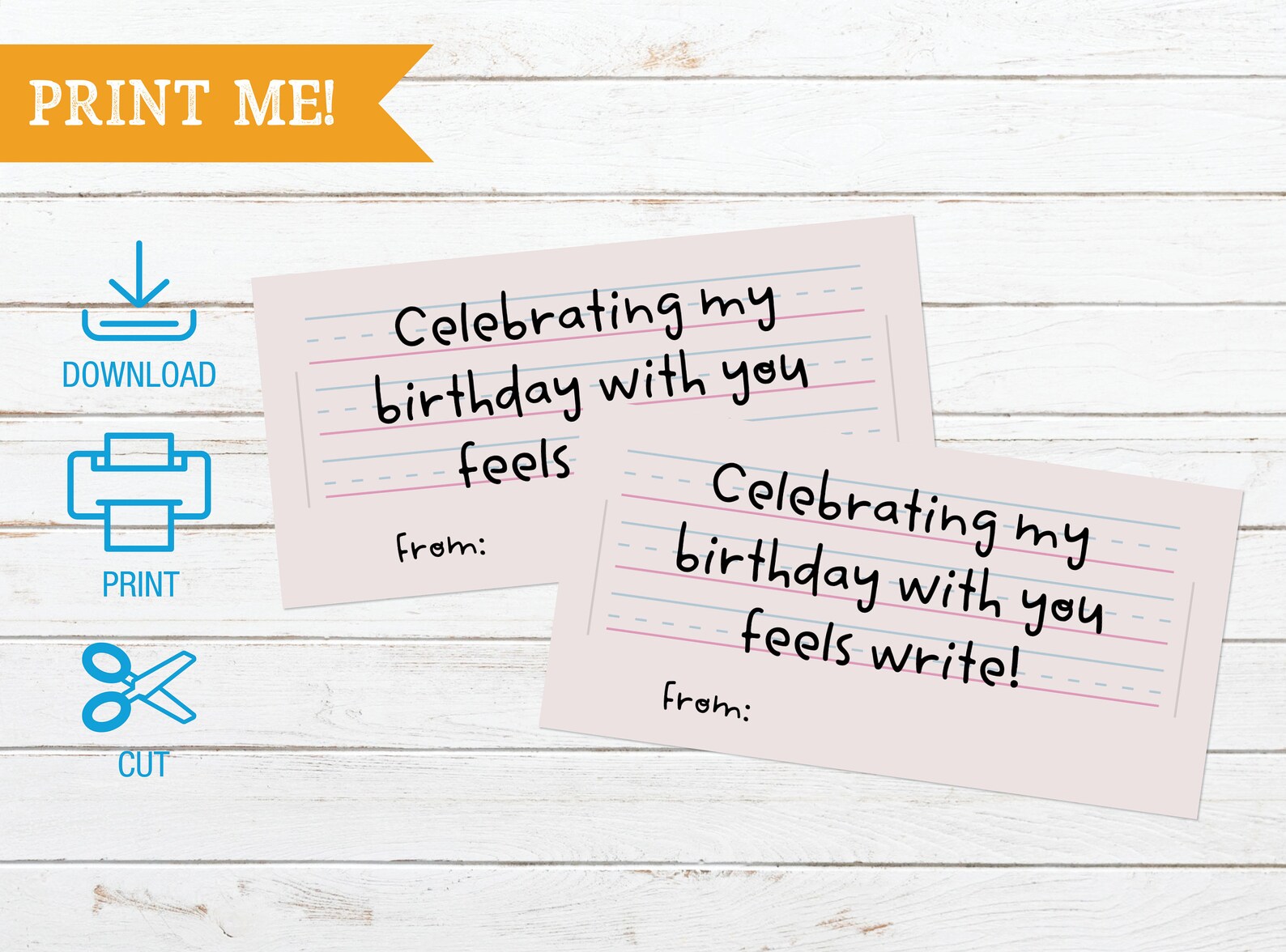 Printable Pencil Birthday Favor Tag DIY Printable Birthday - Etsy