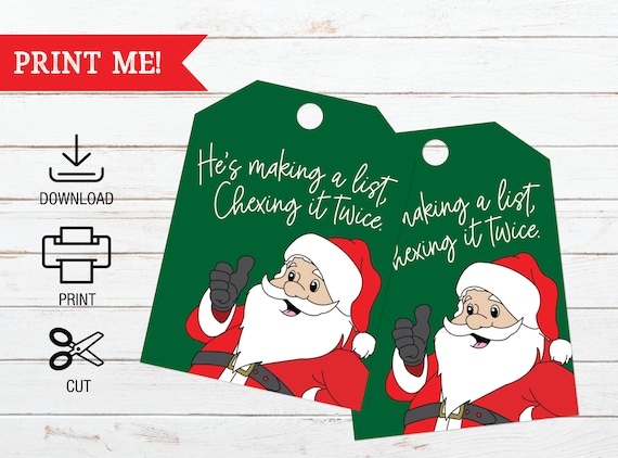 Chex Mix Printable Gift Tag Christmas Gift Tag Gift Tag for | Etsy